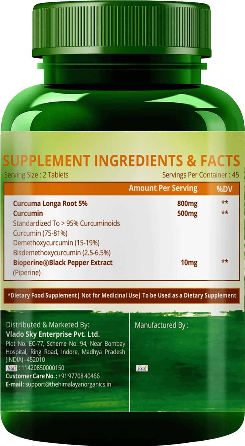 Buy HIMALAYAN ORGANICS CURCUMIN 90 VEG TABLETS Online & Get Upto 60% OFF at PharmEasy