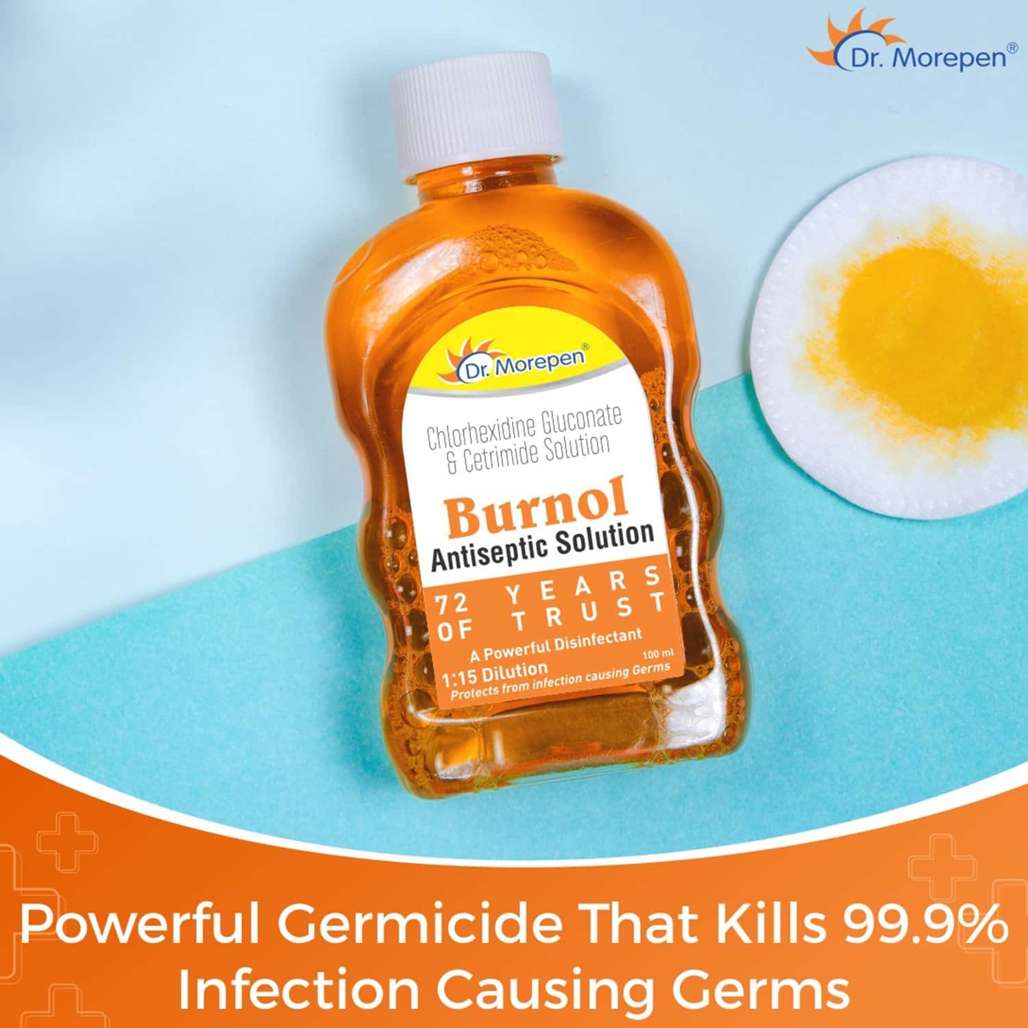 Buy BURNOL ANTISEPTIC SOLUTION, MULTIPURPOSE DISINFECTANT LIQUID - 100 ...