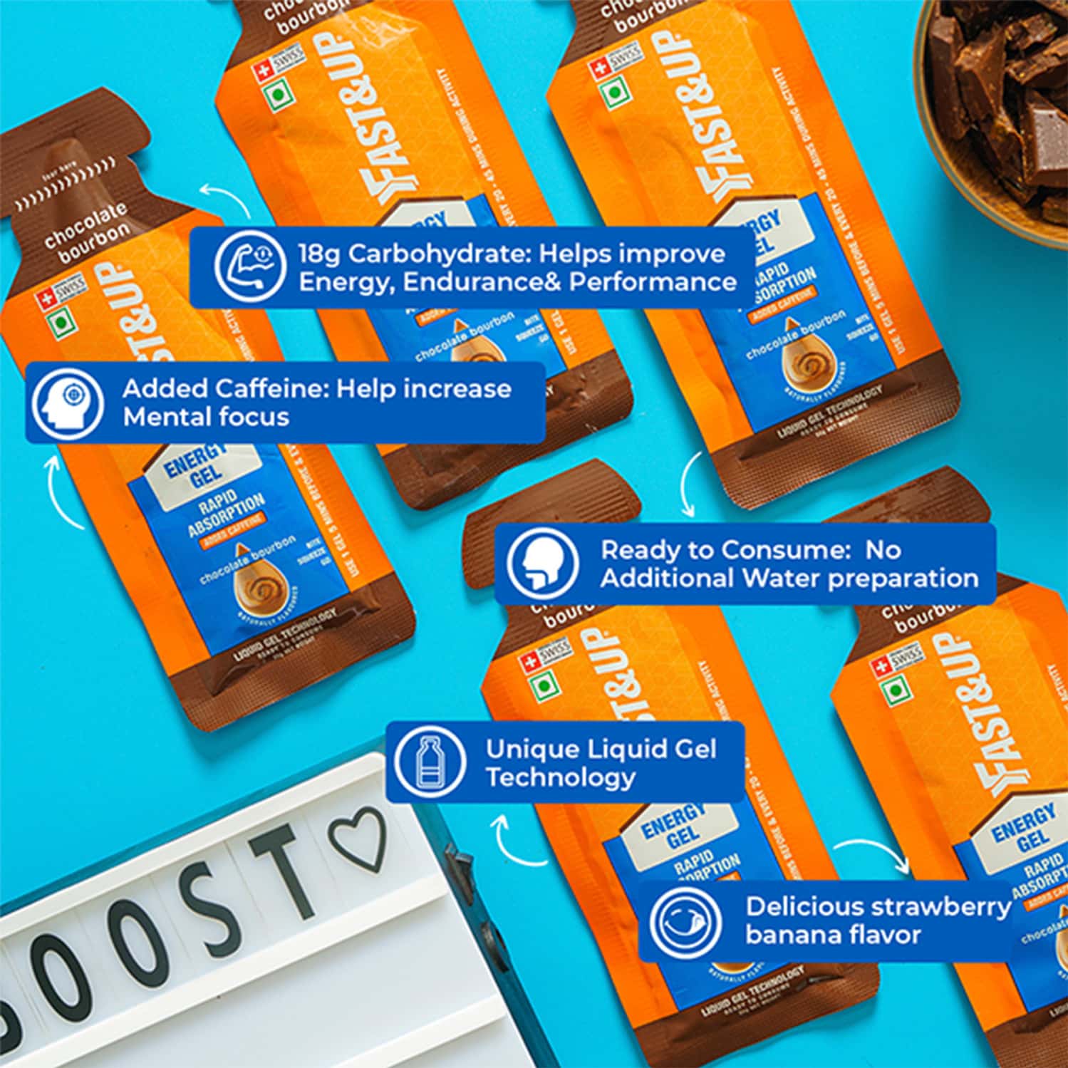 Buy FAST&UP ENERGY GEL- INSTANT ENERGY BOOSTER CLASSIC VANILLA FLAVOR ...