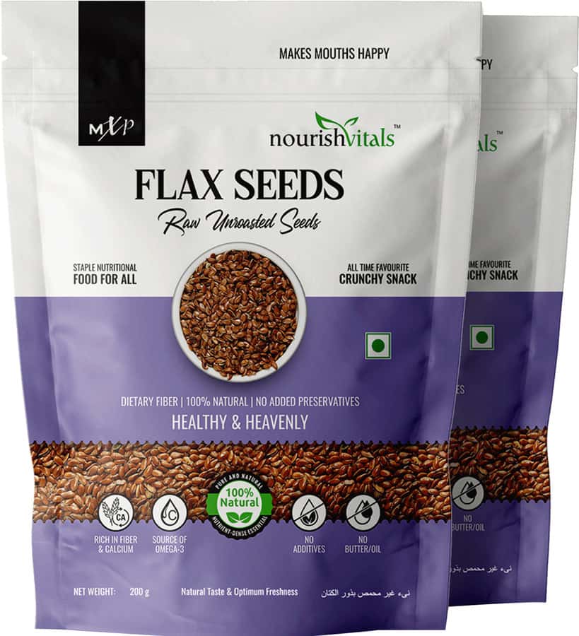 Buy NUTRIORG CERTIFIED ORGANIC FLAXSEED RAW 250G (PACK OF 2) Online ...