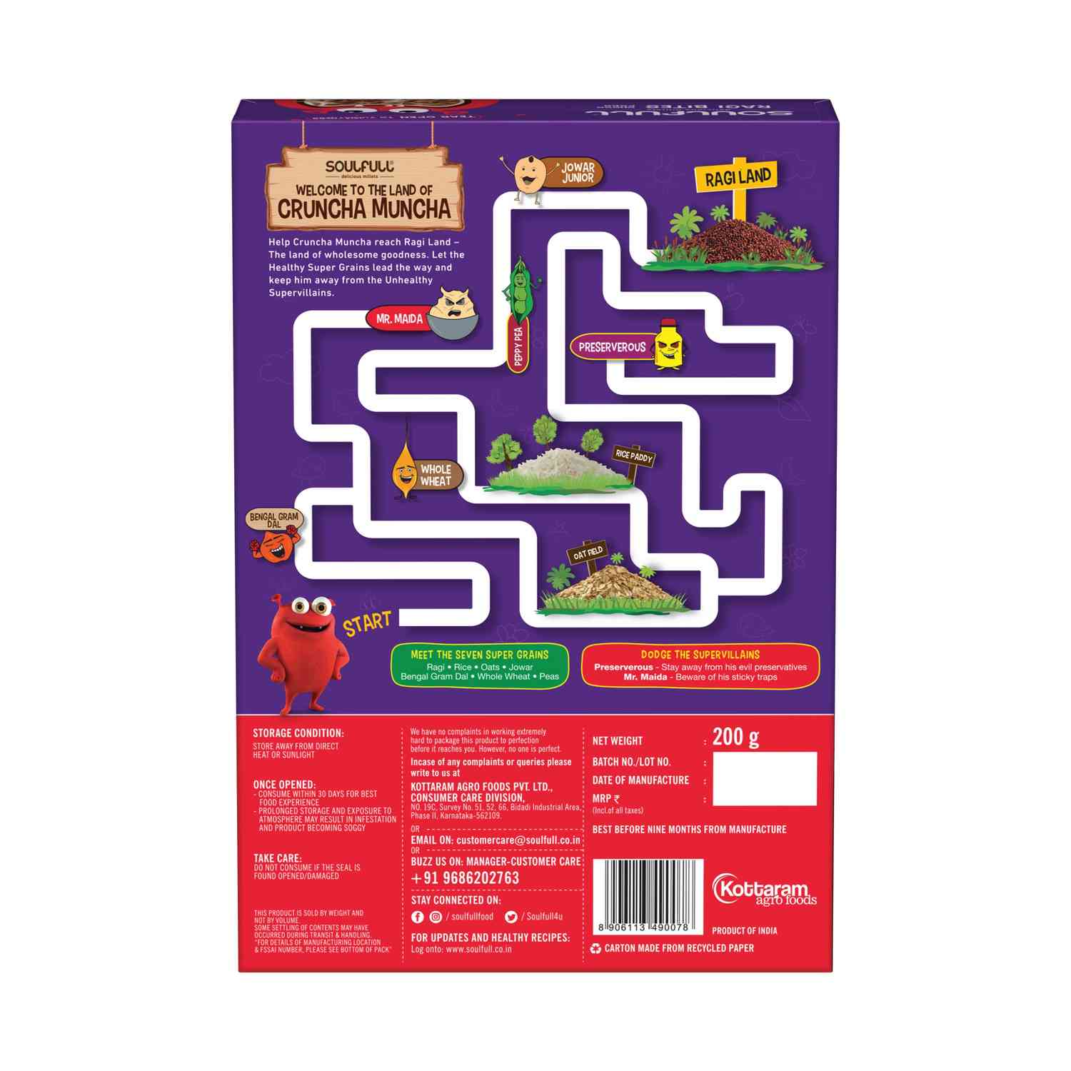 Buy Soulfull Ragi Bites Choco Poco Health Food Box Of 200 G Online at ...