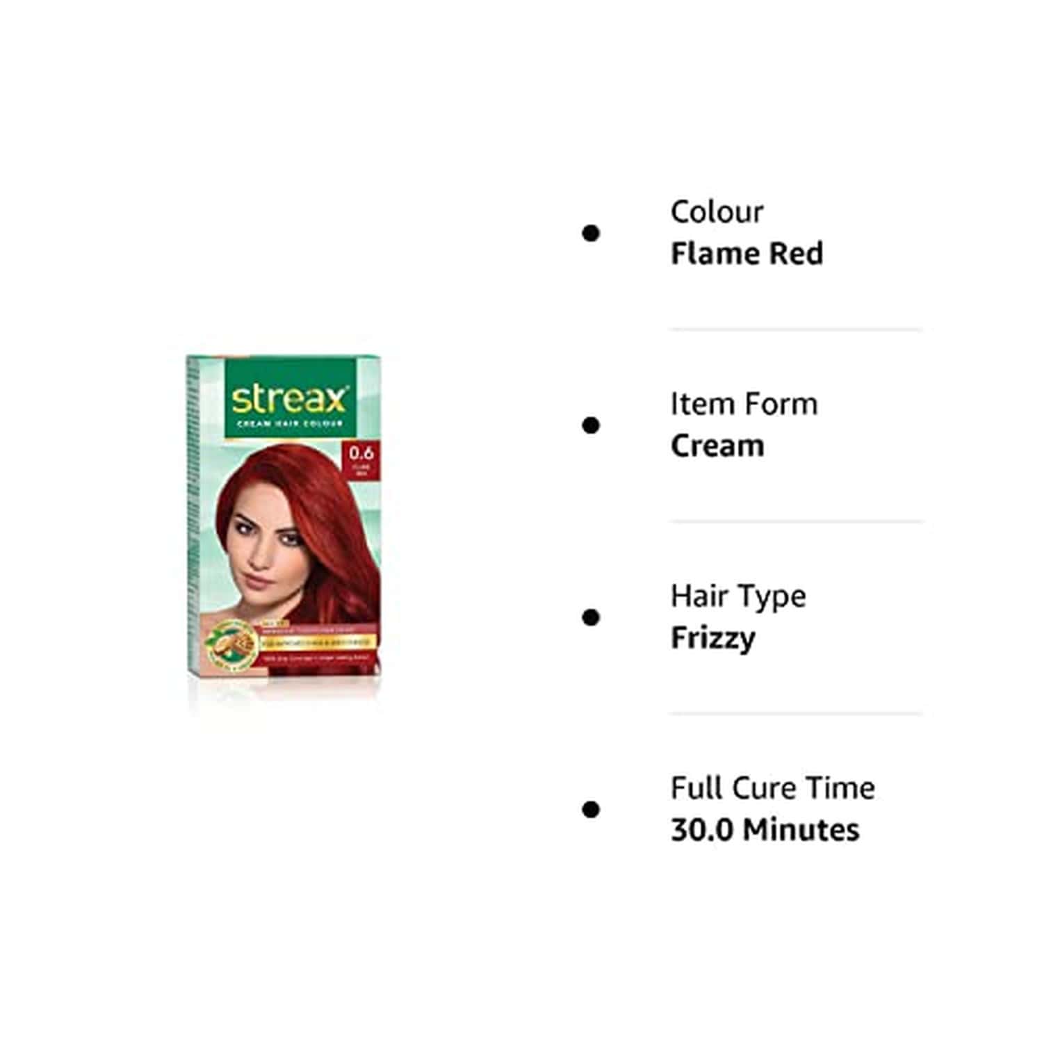 Buy STREAX CREAM HAIR COLOR FOR UNISEX 120ML - 0.6 FLAME RED (PACK OF 8 ...