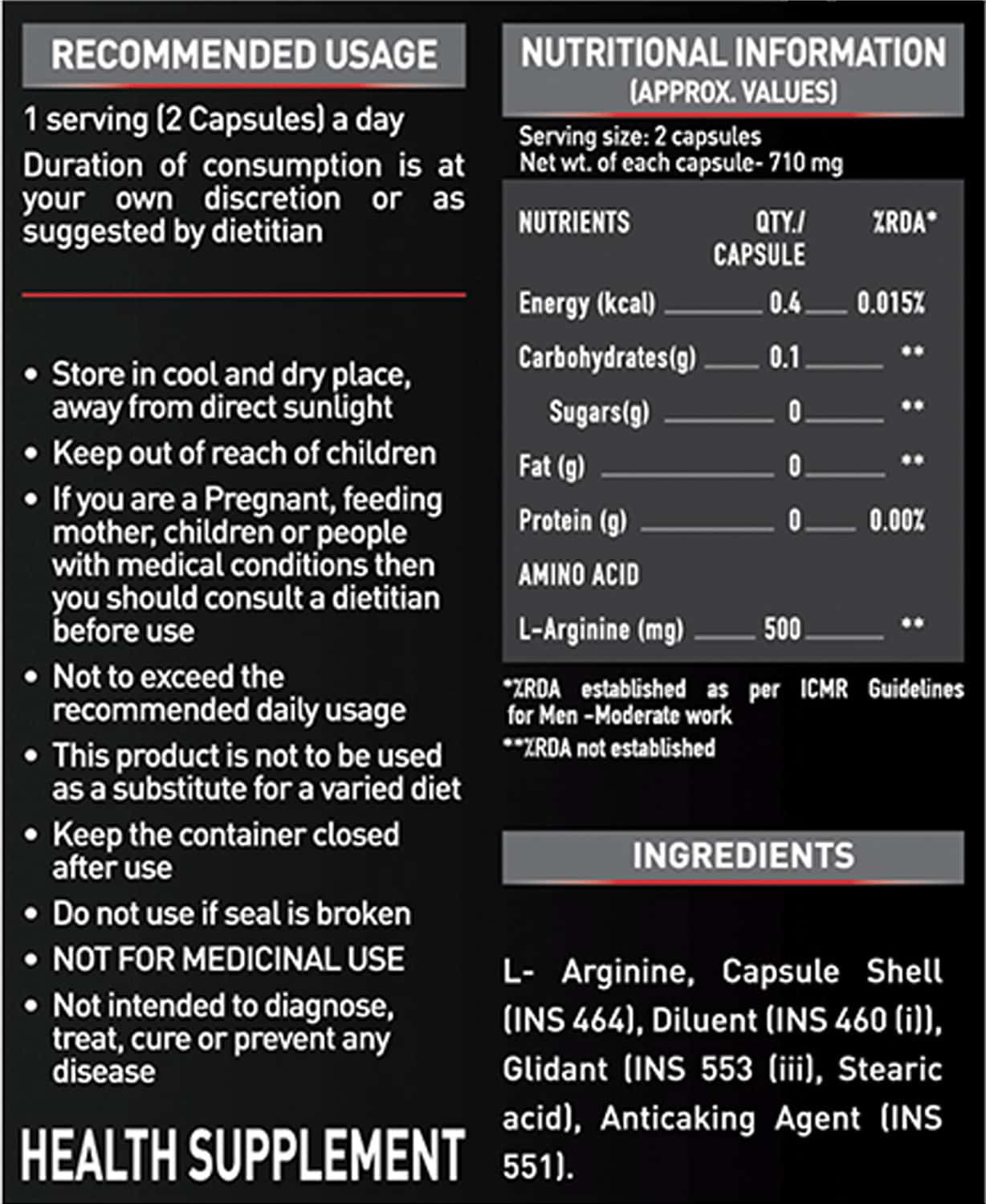 Buy MUSCLEBLAZE L-ARGININE 90 CAPSULES Online & Get Upto 60% OFF at ...