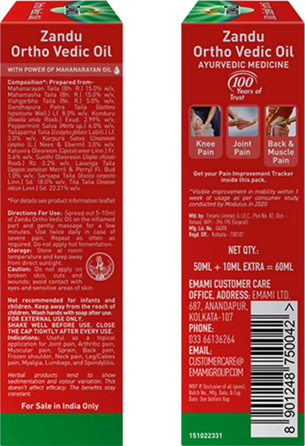 Buy ZANDU ORTHO VEDIC OIL - 50 ML+10ML Online & Get Upto 60% OFF at ...