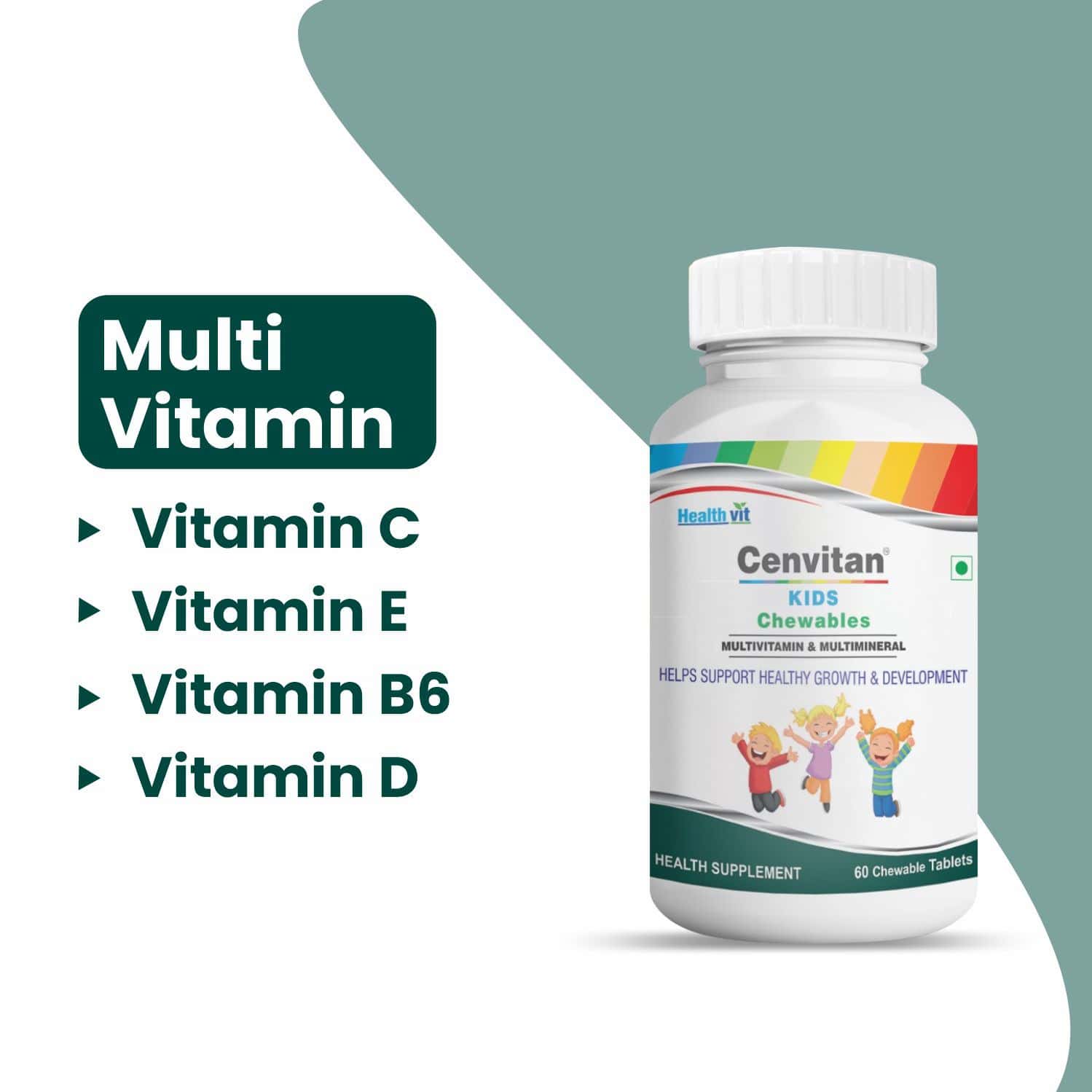 Buy HEALTHVIT CENVITAN KIDS MULTIVITAMIN & MULTIMINERAL CHEWABLE ...
