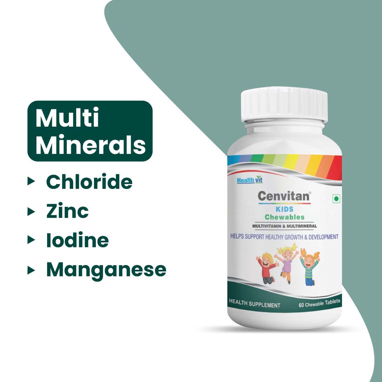 Buy HEALTHVIT CENVITAN KIDS MULTIVITAMIN & MULTIMINERAL CHEWABLE ...