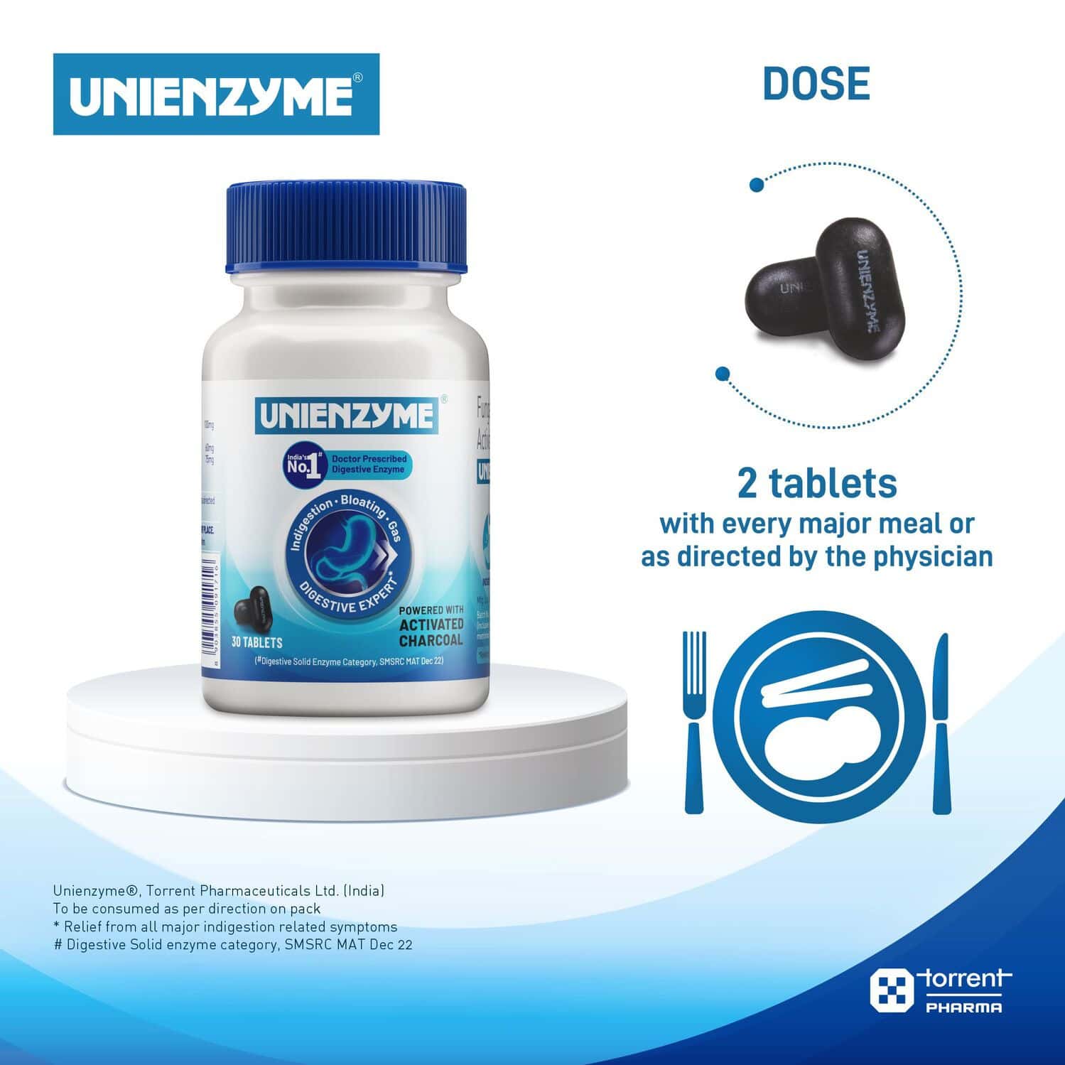 Buy UNIENZYME BOTTLE OF 30 TABLETS Online & Get Upto 60% OFF at PharmEasy