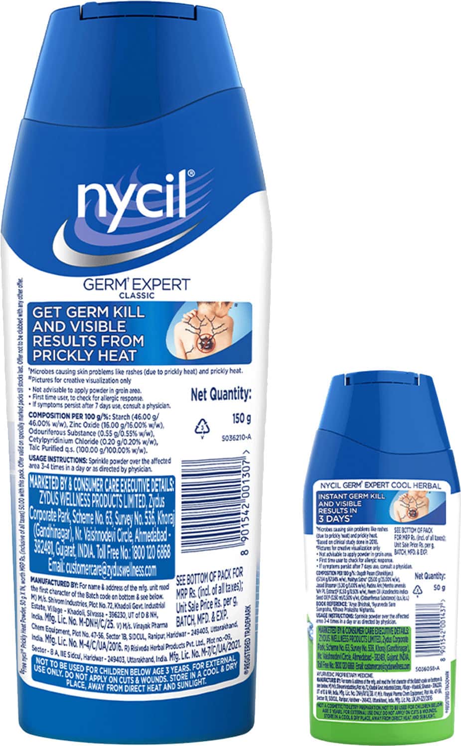 Buy NYCIL CLASSIC PRICKLY HEAT TALCUM POWDER, 150G (GET NYCIL CLASSIC ...