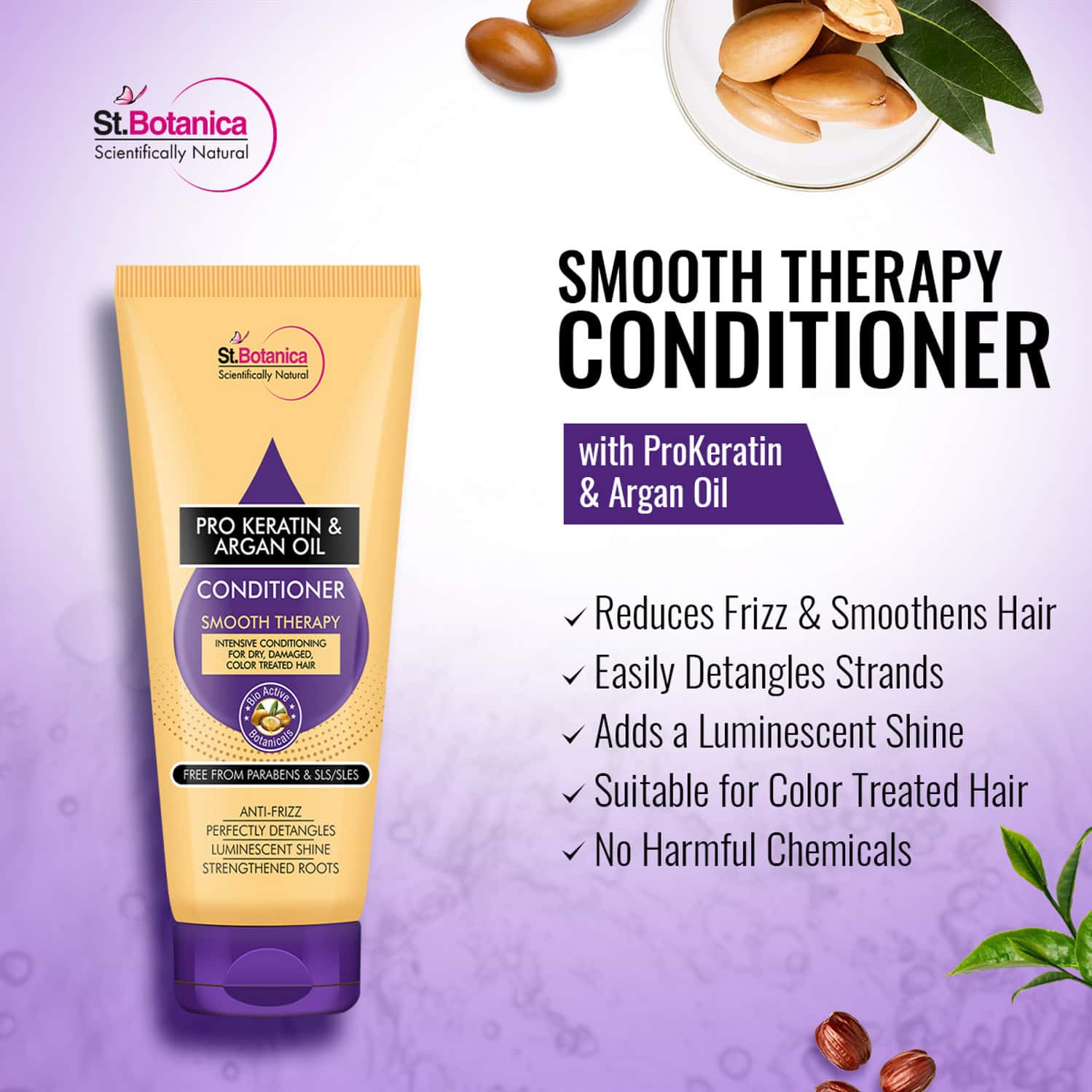 Buy ST.BOTANICA PRO KERATIN & ARGAN OIL SMOOTH THERAPY CONDITIONER ...