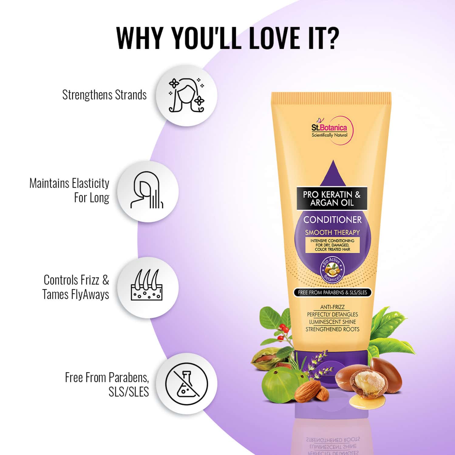 Buy ST.BOTANICA PRO KERATIN & ARGAN OIL SMOOTH THERAPY CONDITIONER ...