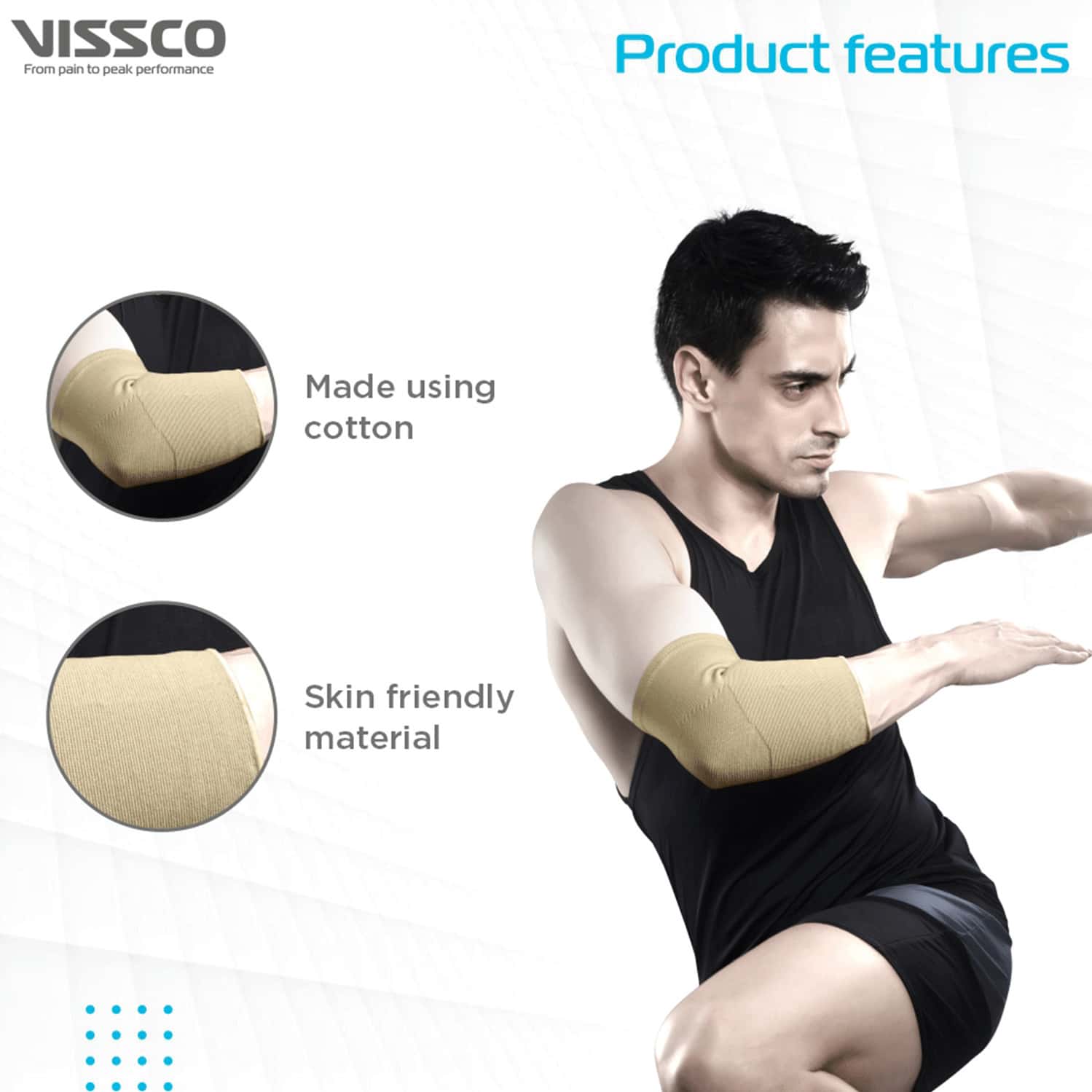 Buy VISSCO ELBOW SUPPORT - RELIEVES ELBOW JOINT PAIN FOR FREE MOVEMENT ...