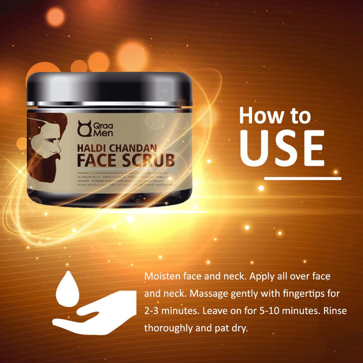 Buy QRAA MEN HALDI CHANDAN FACE SCRUB | SKIN BRIGHTENING/LIGHTENING ...