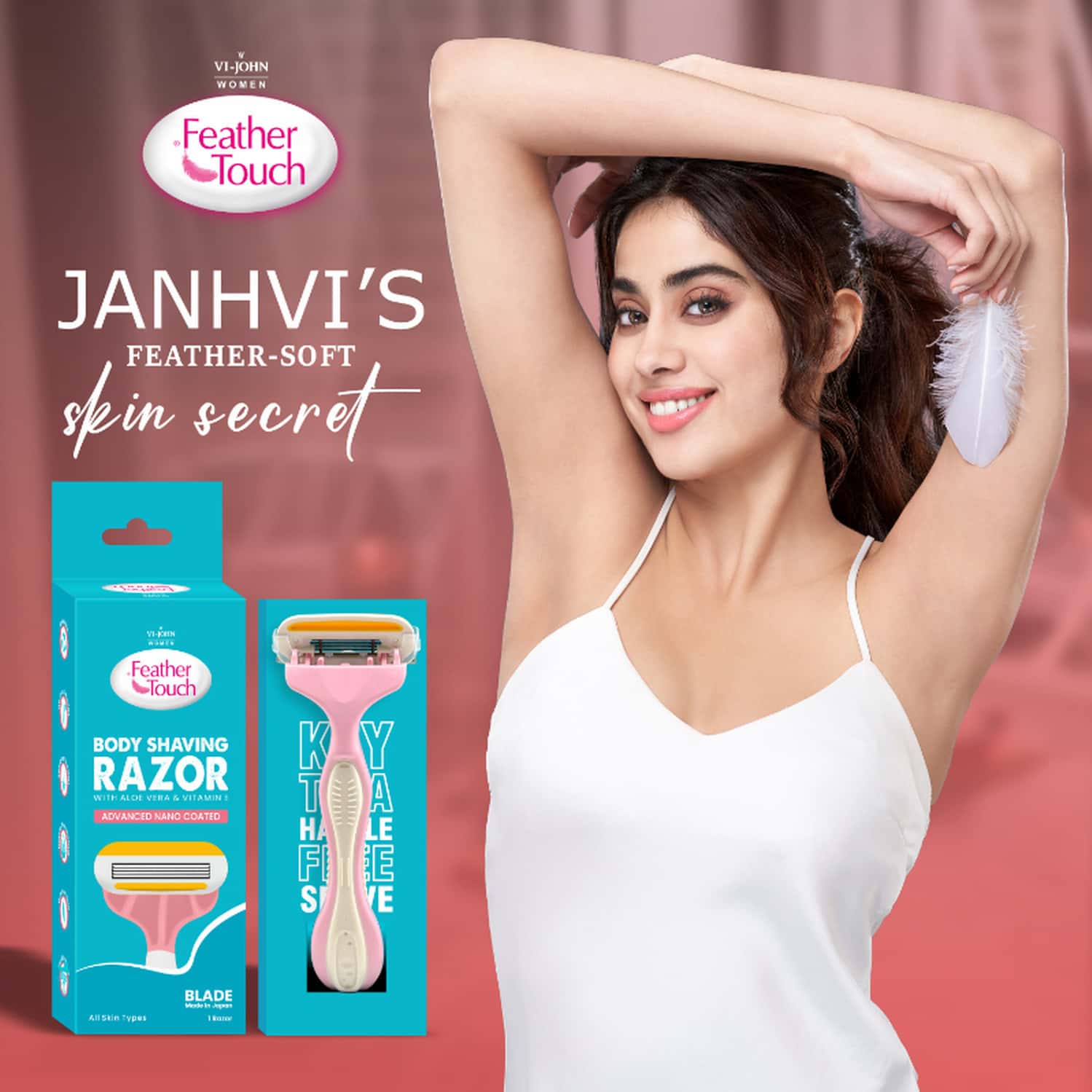 Buy VI-JOHN FEATHER TOUCH BODY SHAVING WOMEN RAZOR Online & Get Upto 60% OFF at PharmEasy