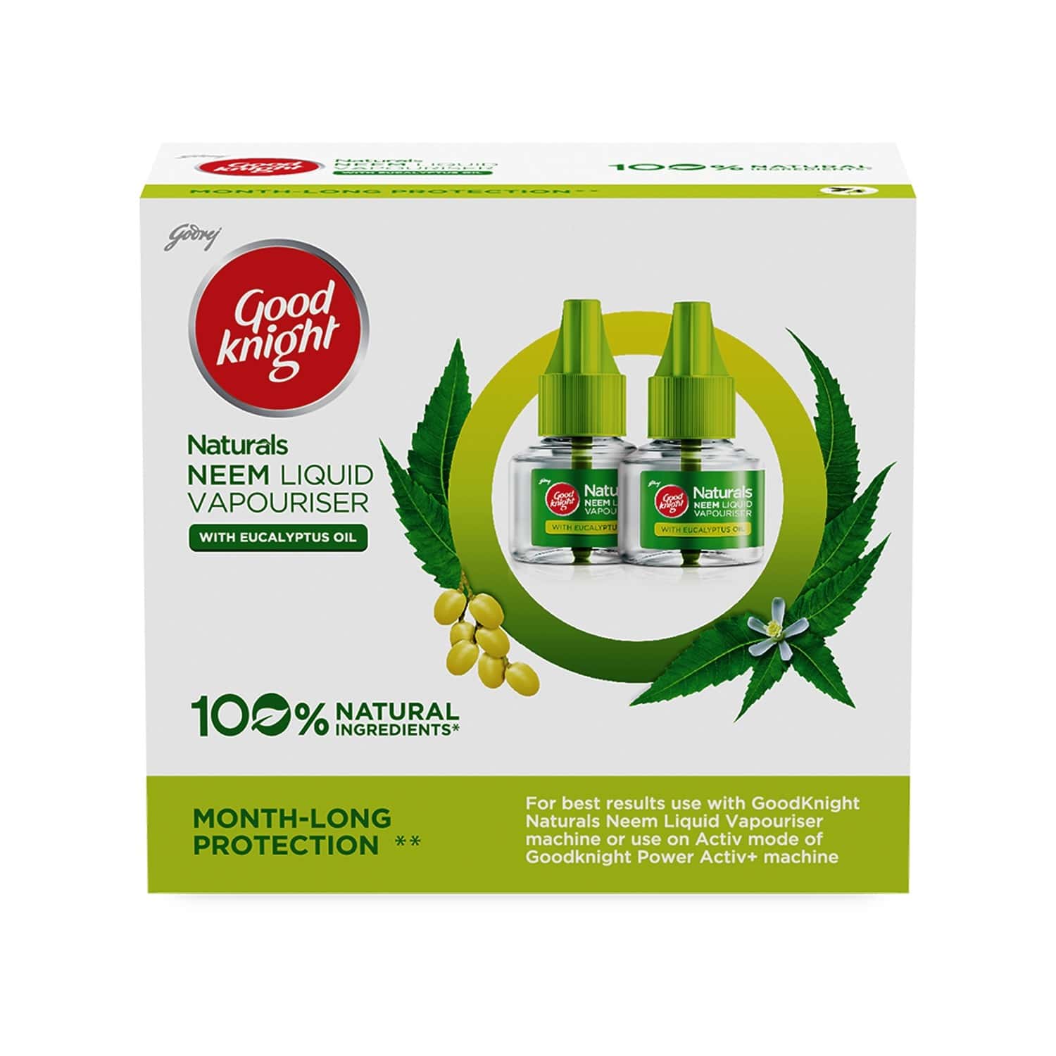 Buy GODREJ GOOD KNIGHT NATURALS NEEM LIQUID VAPOURISER REFILL - PACK OF ...