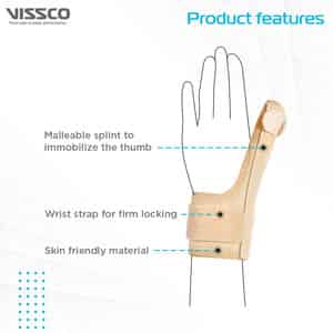 Buy VISSCO THUMB SPICA SPLINT FOR BOTH LEFT/RIGHT | PROVIDES FREE HAND ...
