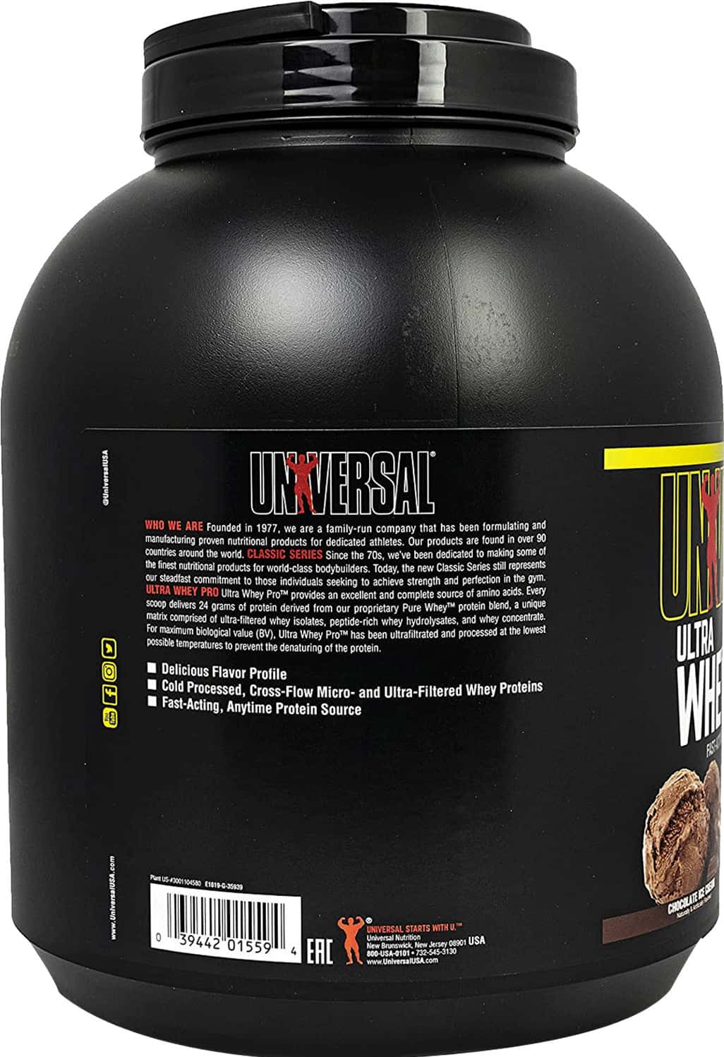 Buy UNIVERSAL NUTRITION, ULTRA WHEY PRO, DOUBLE CHOCOLATE CHIP, 5 LB (2 ...