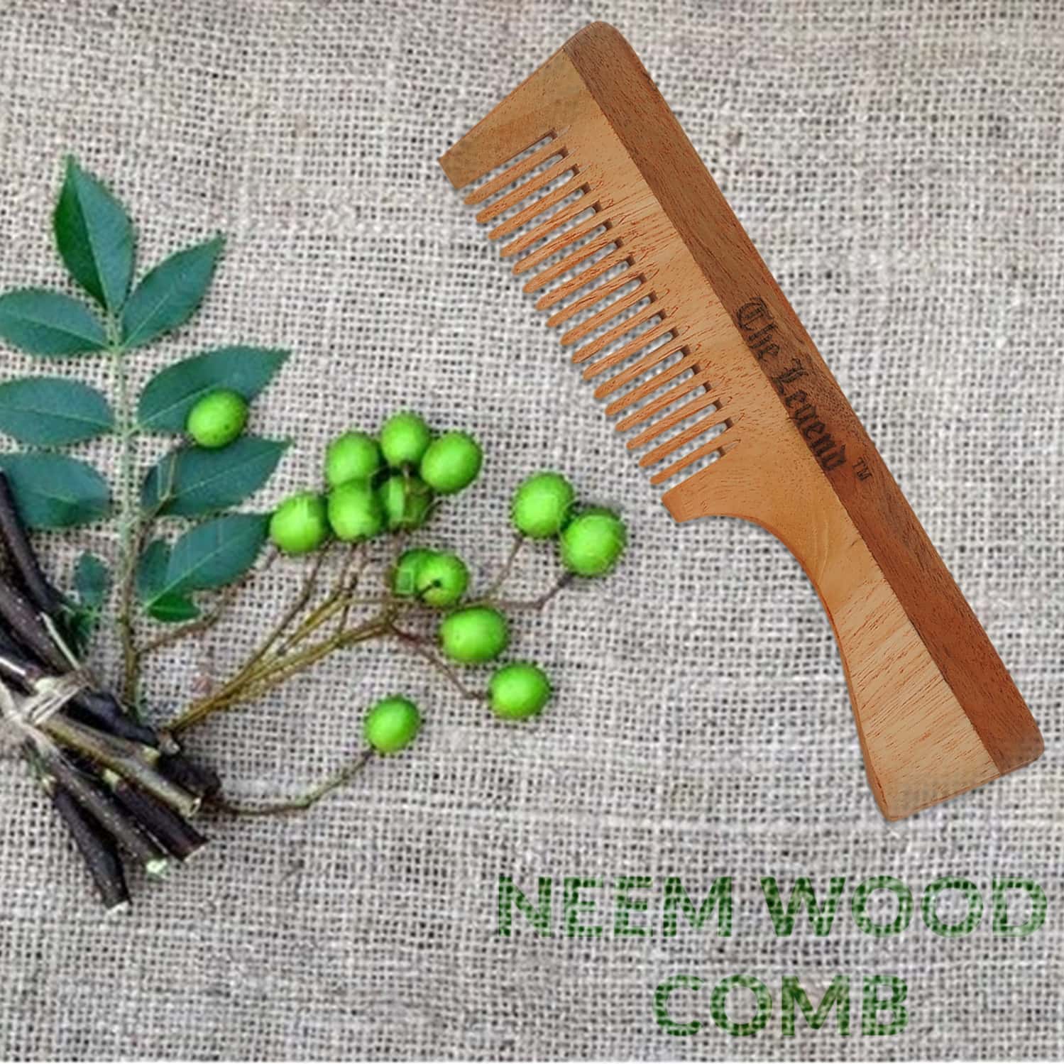 Buy THE LEGEND ORGANIC NEEM WOODEN COMB WITH HANDLE Online & Get Upto ...