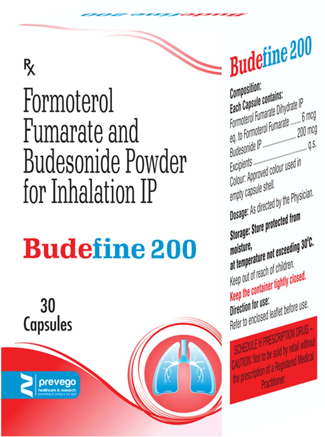 Budefine 200mcg Box Of 30 Inhalation Capsules: Uses, Side Effects ...