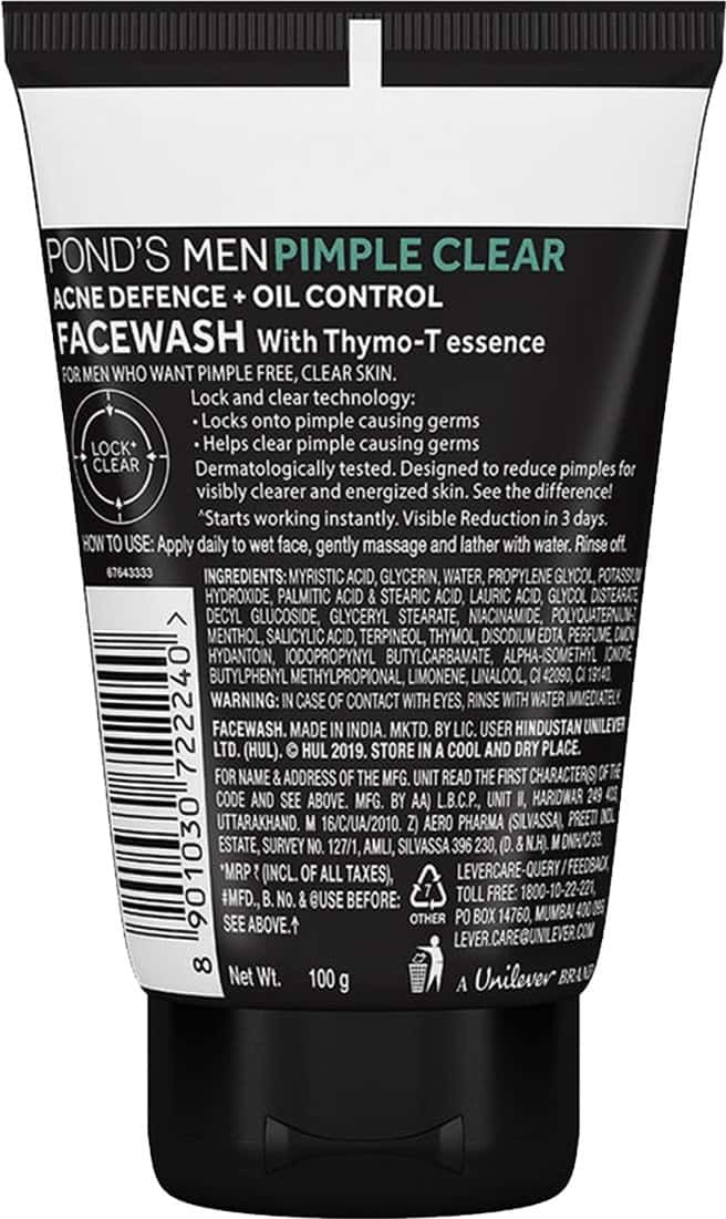 Buy POND'S MEN PIMPLE CLEAR FACEWASH- 50 G Online & Get Upto 60% OFF at ...