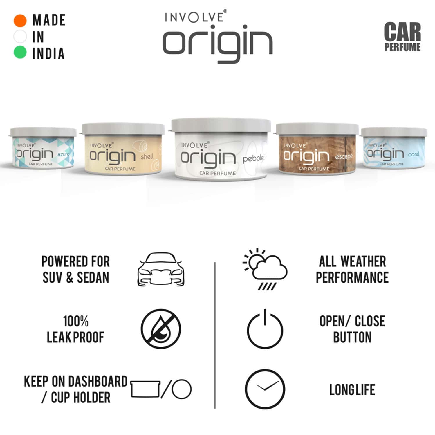Buy INVOLVE ORIGIN ESCAPE LUXURY CAR PERFUME - STRONG FIBER CAR AIR ...