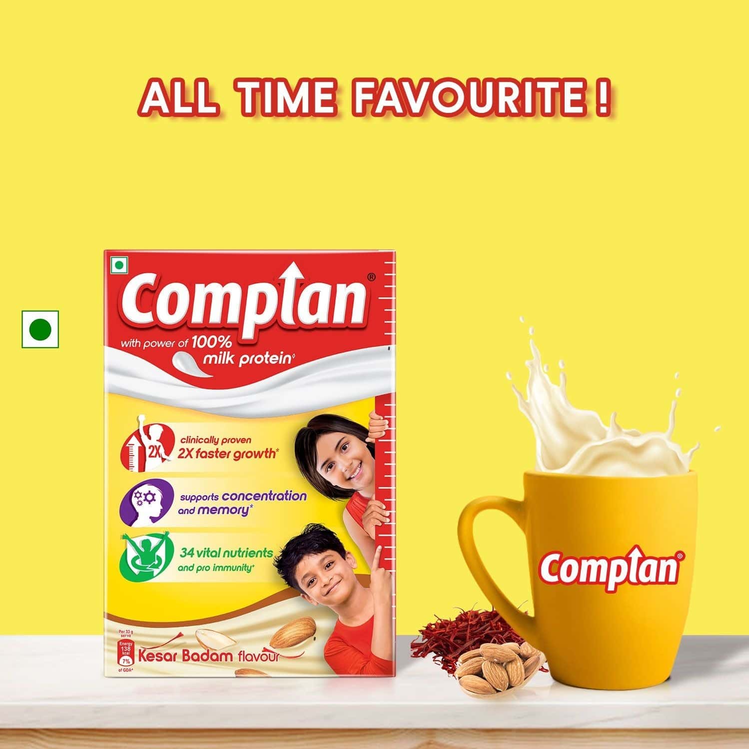Buy COMPLAN NUTRITION AND HEALTH DRINK KESAR BADAM 500G, REFILL Online ...