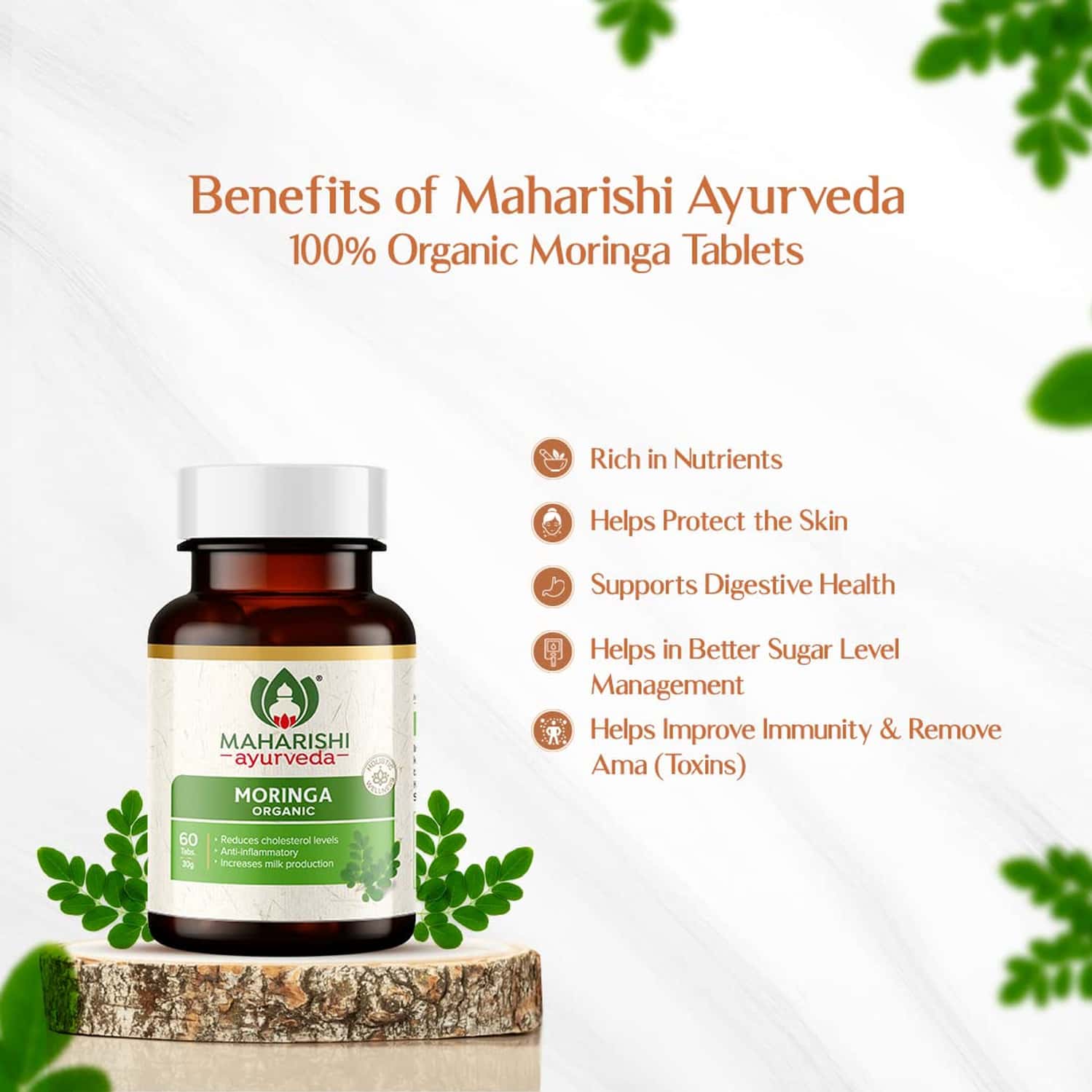 Buy MAHARISHI AYURVEDA ORGANIC MORINGA TABLETS | HEALTHY DIGESTION ...