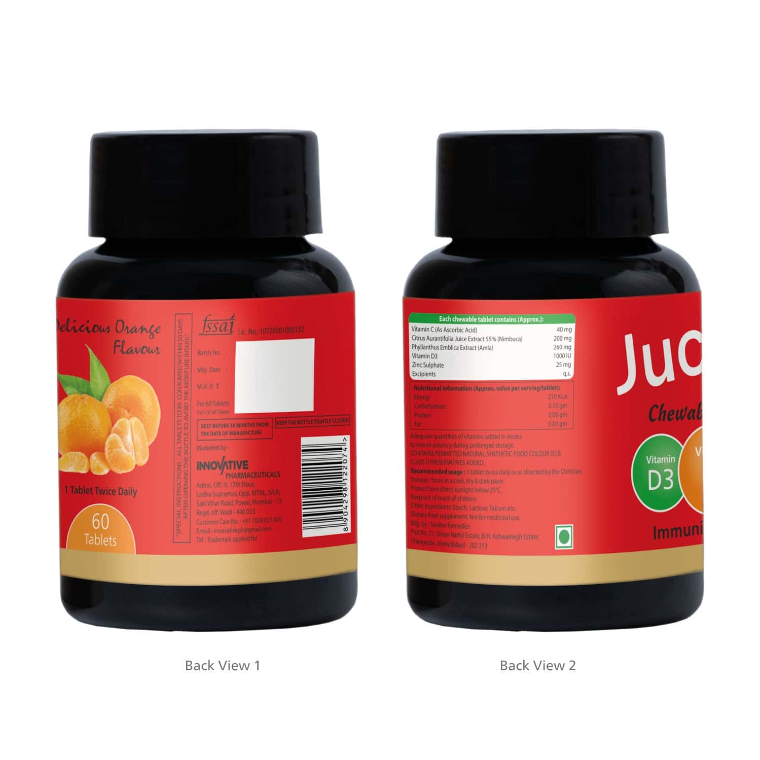 Buy JUCEE CHEWABLE TABLETS (ORANGE) (60 TABLETS - PACK OF 4) Online ...