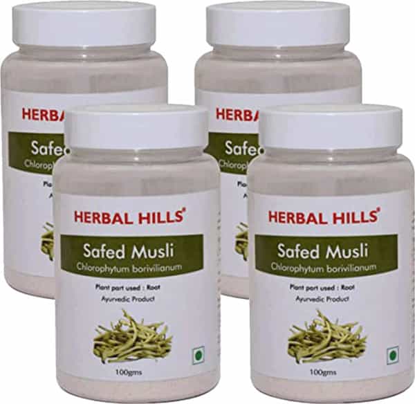 Buy HERBAL HILLS SAFED MUSLI POWDER - 100 GMS POWDER - (PACK OF 4 ...