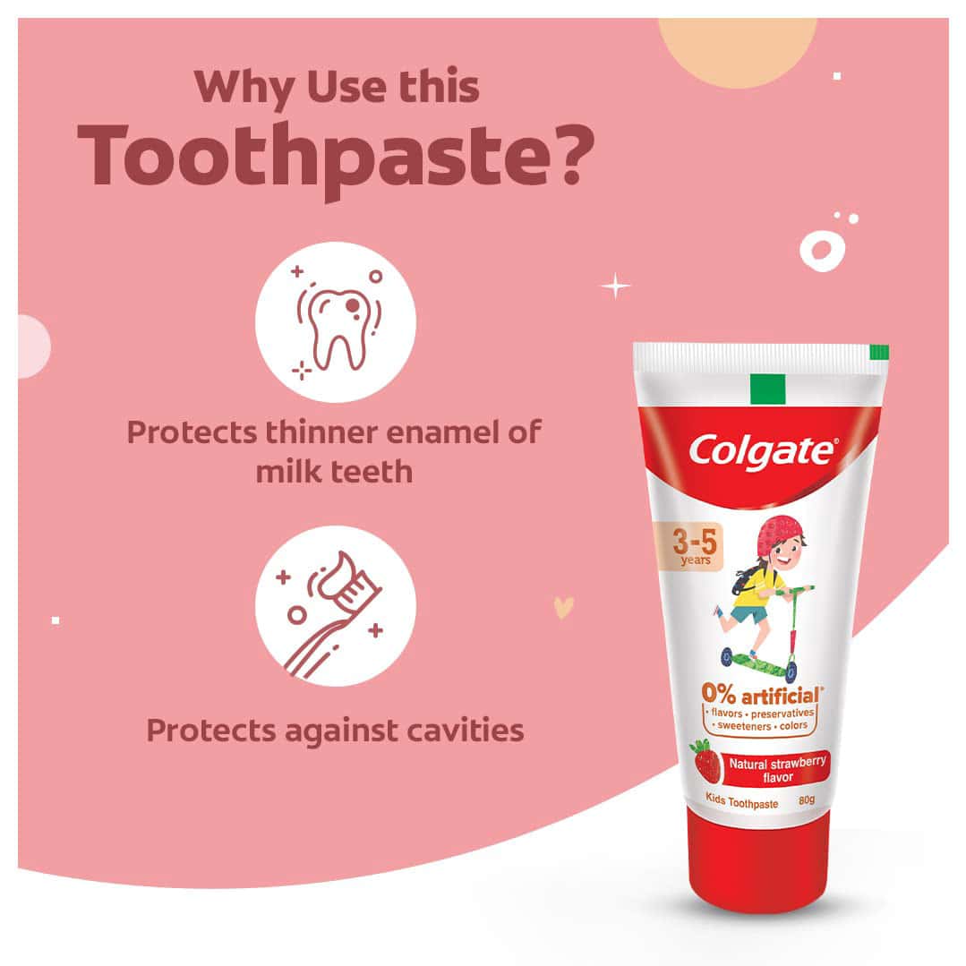 Buy COLGATE TOOTHPASTE FOR KIDS (3-5 YEARS), NATURAL STRAWBERRY FLAVOUR ...