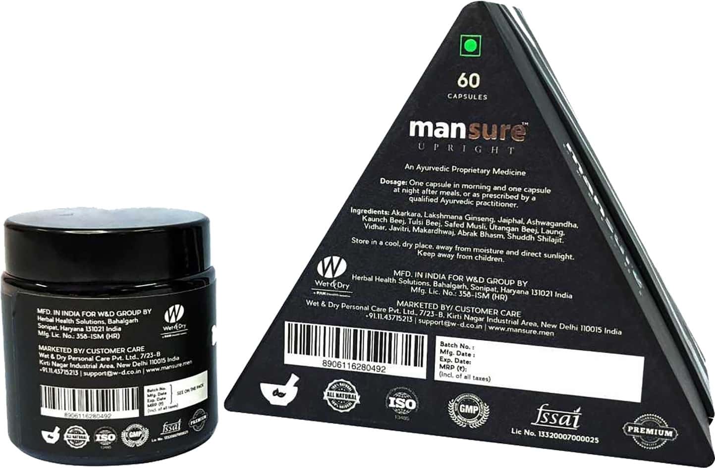 Buy MANSURE UPRIGHT FOR MEN'S HEALTH - 1 PACK (60 CAPSULES) Online ...