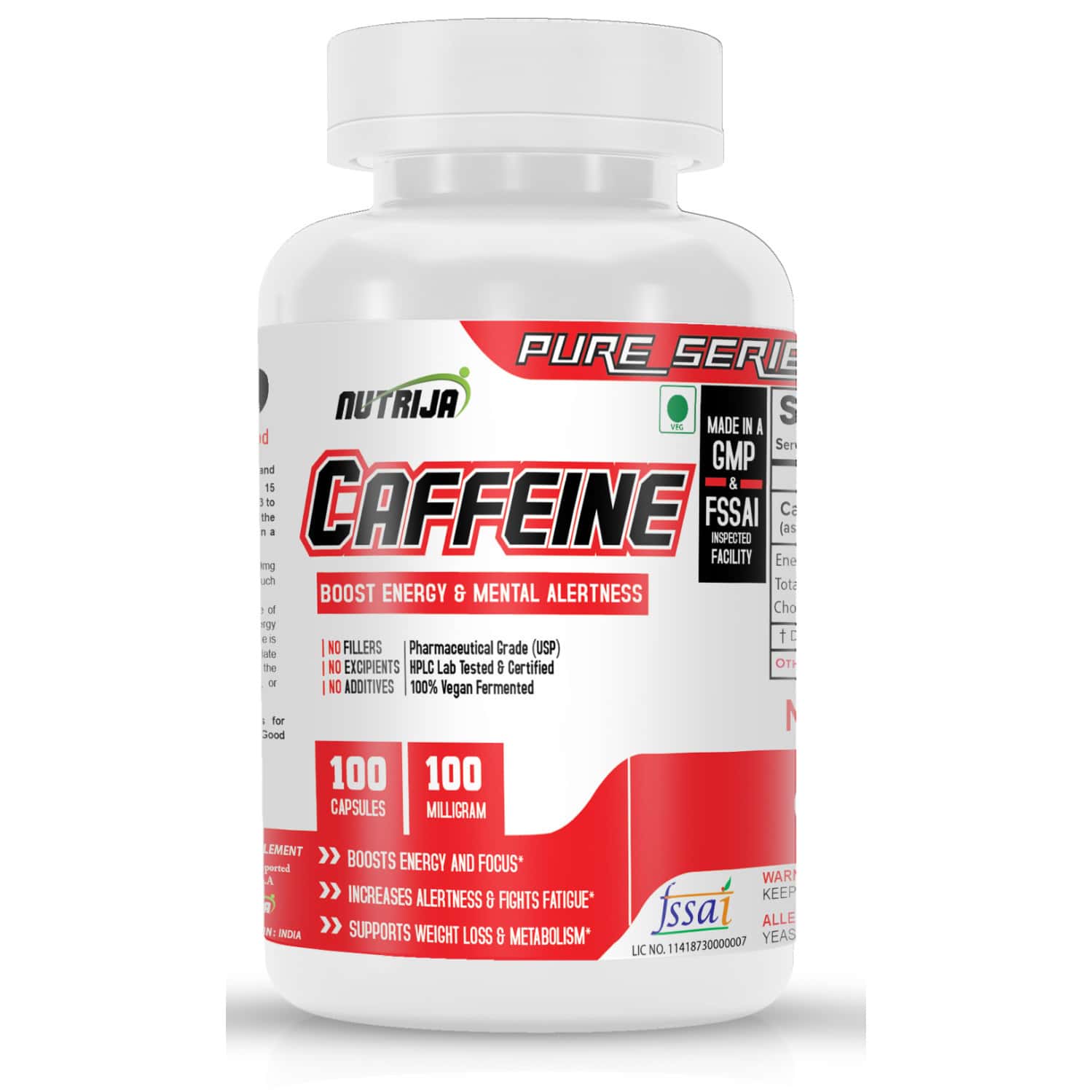 Buy NUTRIJA NATURAL CAFFEINE 200MG - 60 CAPSULES Online & Get Upto 60% OFF at PharmEasy