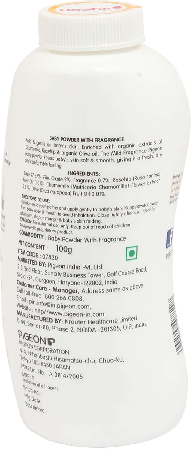 Buy PIGEON BABY POWDER WITH FRAGRANCE - 100GM Online & Get Upto 60% OFF ...