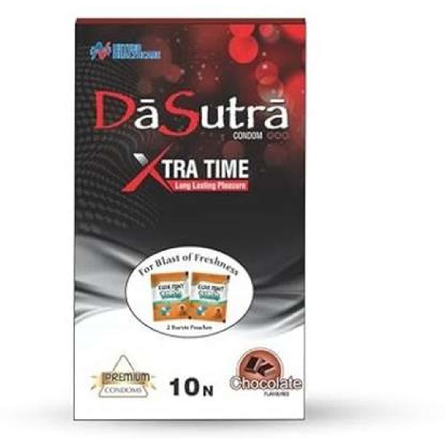 Buy DA SUTRA XTRA TIME LONG LASTING PLEASURE CONDOMS - RIBBED-DOTTED-CONTOUR|STRAWBERRY, 10'S ...