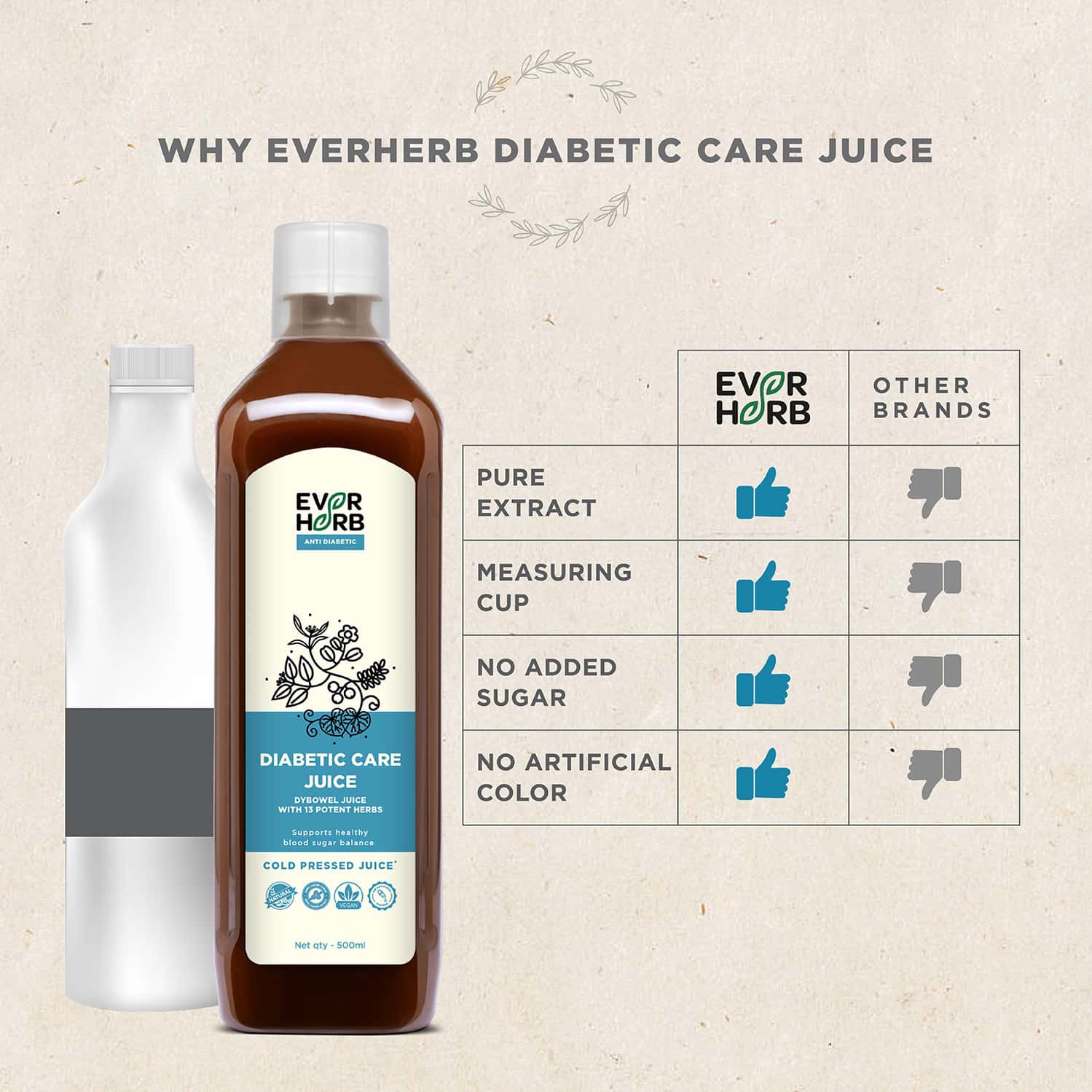 Buy EVERHERB DIABETIC CARE JUICE-13 POTENT INGREDIENTS -HEALTHY BLOOD ...