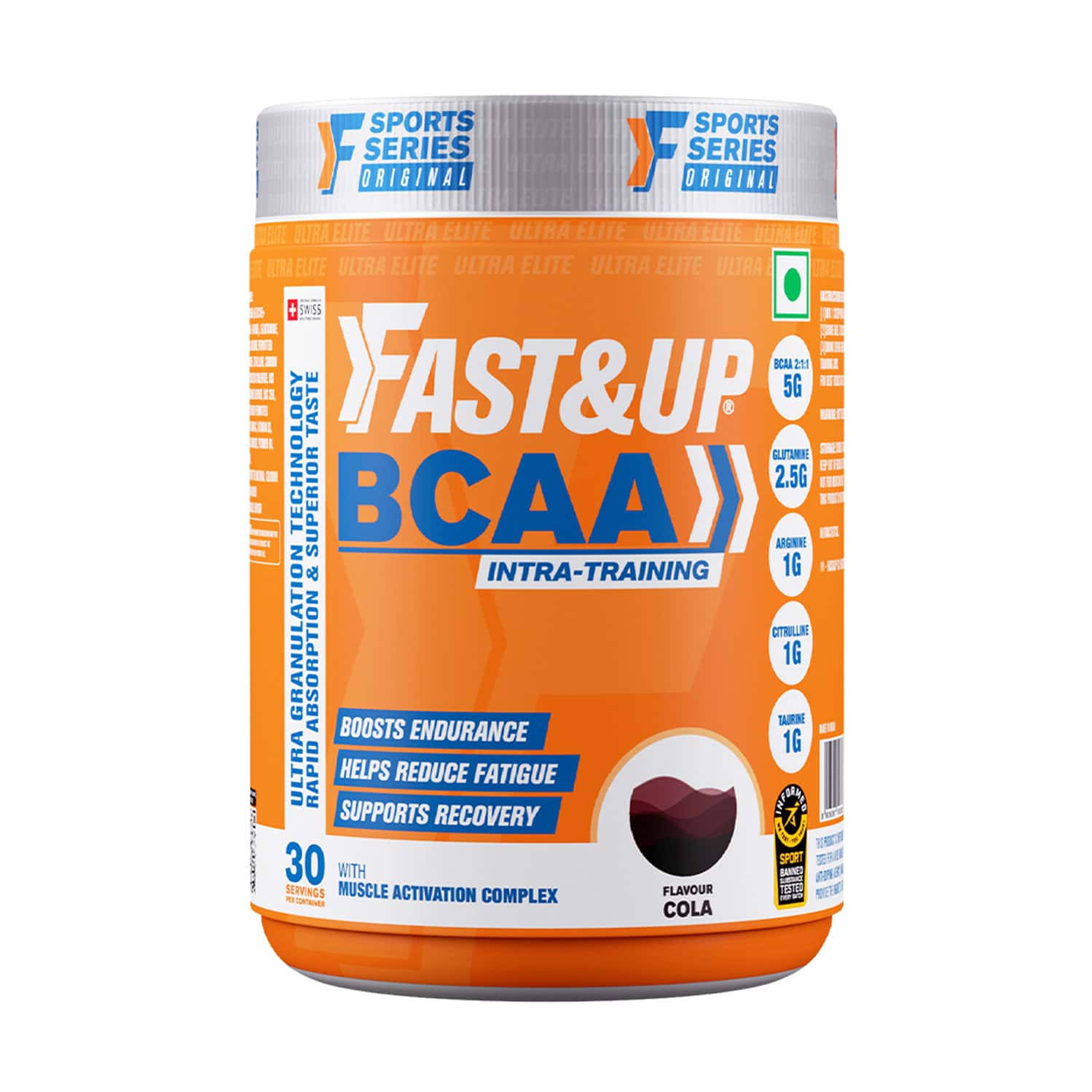 Buy FAST&UP BCAA INTRA-TRAINING - ADVANCED INTRA-TRAINING (450 GMS, 30 ...