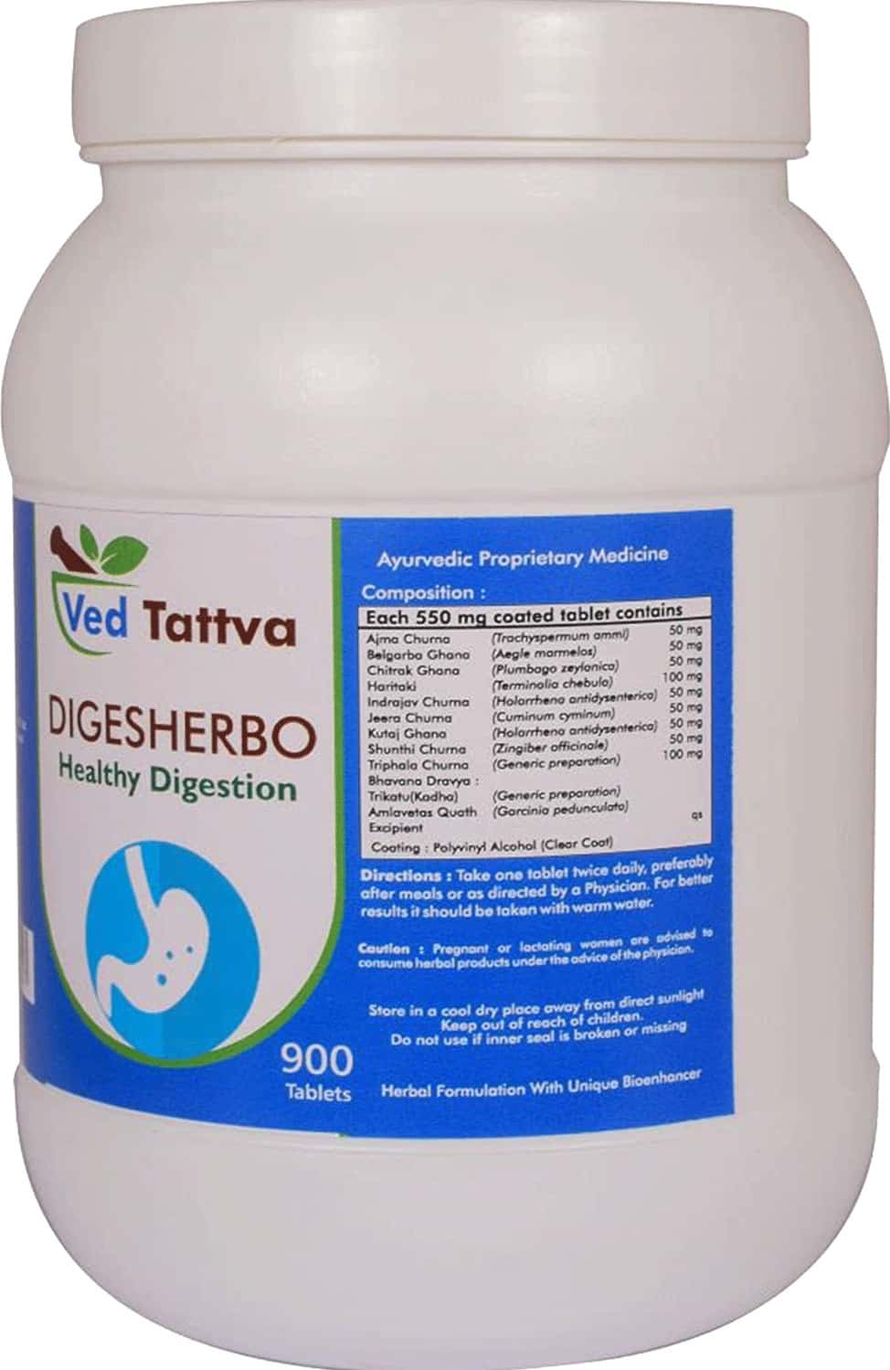 Buy VED TATTVA DIGESHERBO 900 TABLETS | NATURAL SUPPLEMENT FOR HEALTHY ...