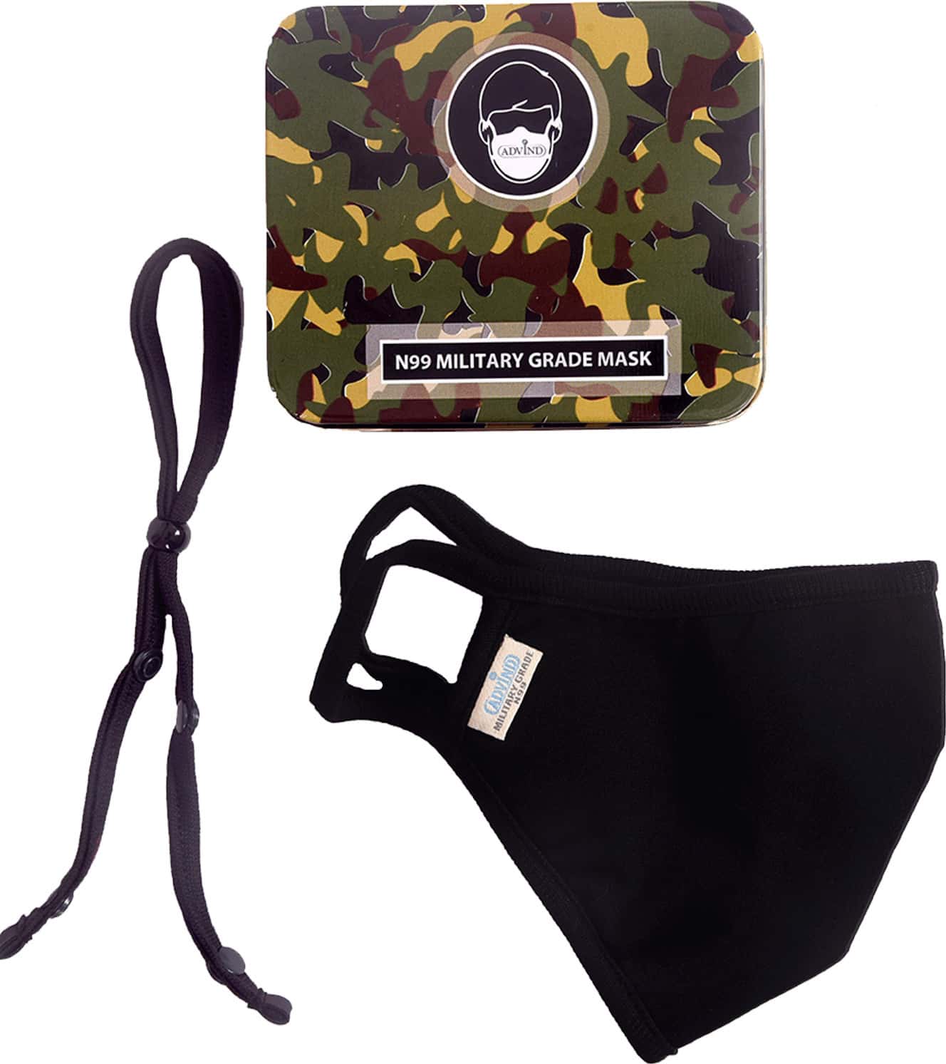Buy ADVIND HEALTHCARE MILITARY GRADE N99 MASK WITHOUT VALVE (KIDS BLACK ...