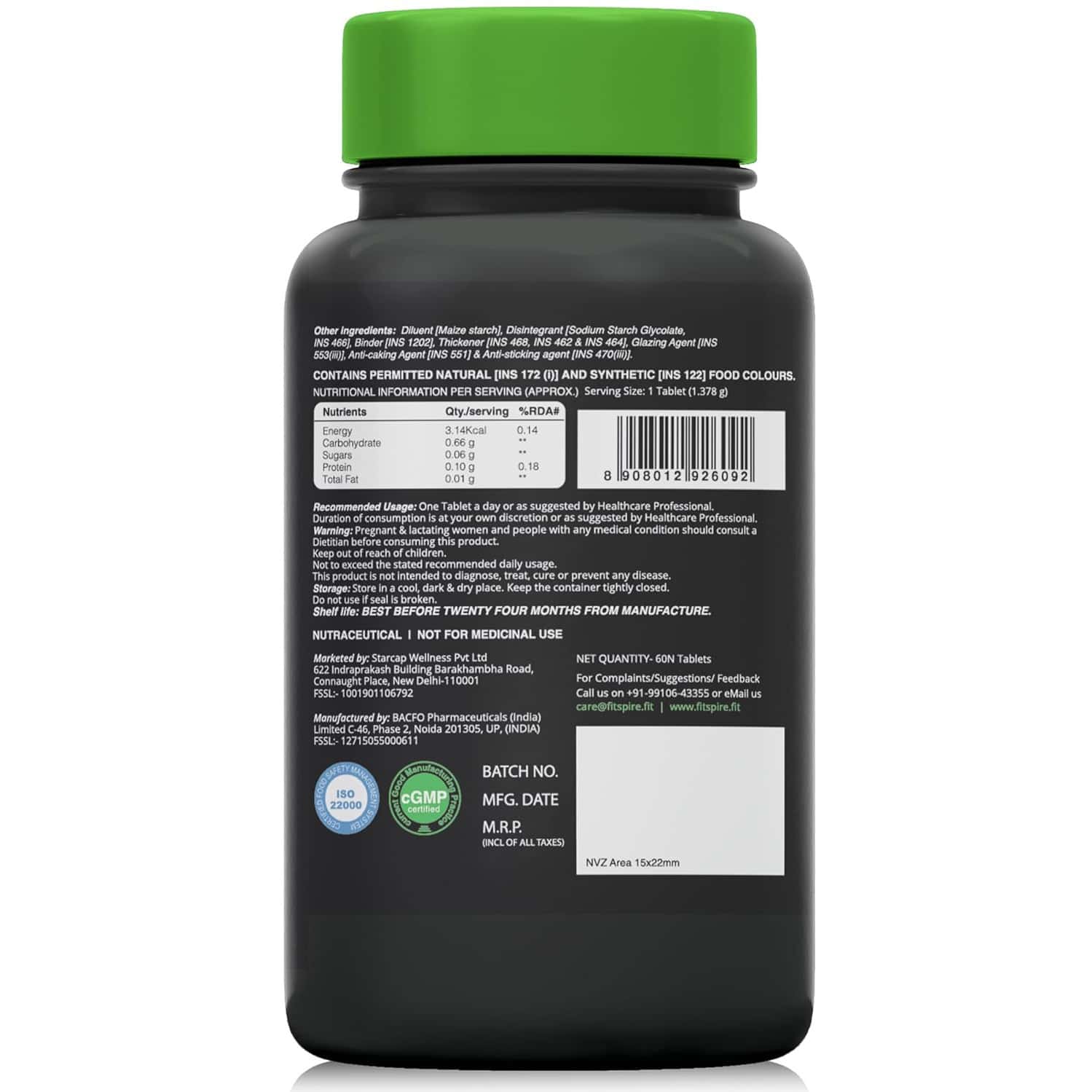 Buy FITSPIRE FIT WOMEN MULTIVITAMIN TABLETS - 60 TABLETS | DAILY ...