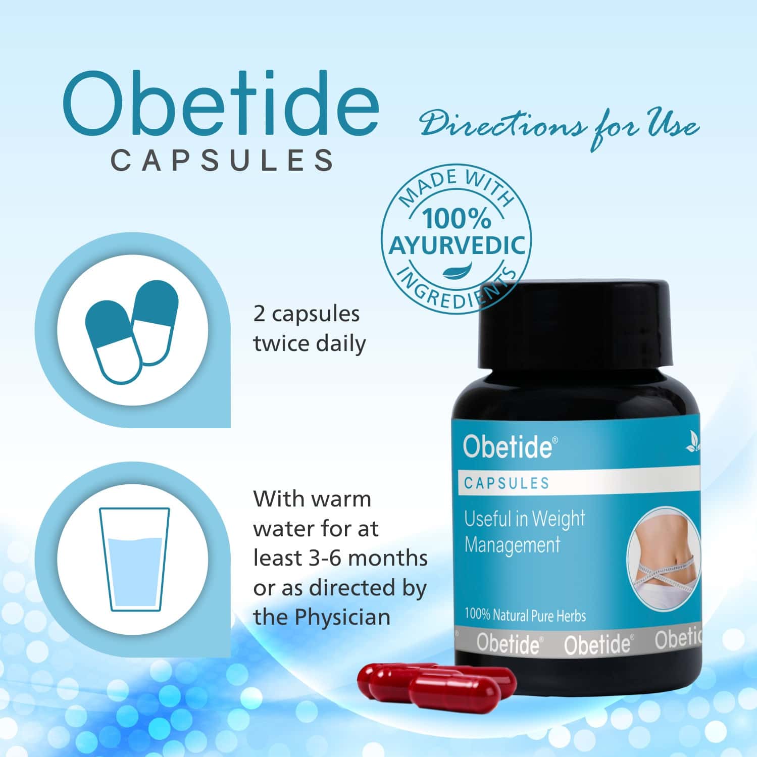 Buy OBETIDE CAPSULES 60 CAPS | WEIGHT MANAGEMENT | OBESITY CARE (PACK ...