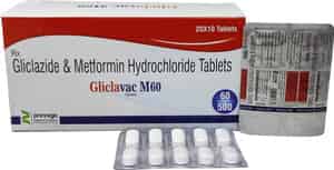 Gliclavac M 60mg Strip Of 10 Tablets: Uses, Side Effects, Price ...