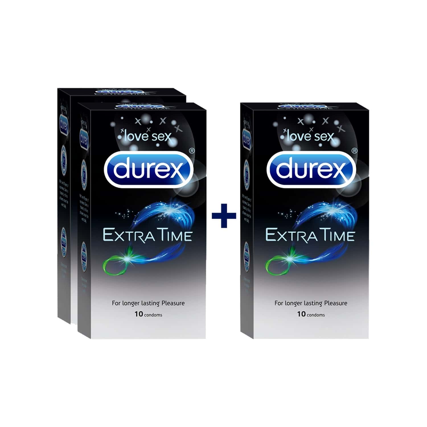 Buy DUREX EXTRA TIME PACKET OF 10 CONDOMS (BUY 2 GET 1 FREE) Online & Get Upto 60% OFF at PharmEasy
