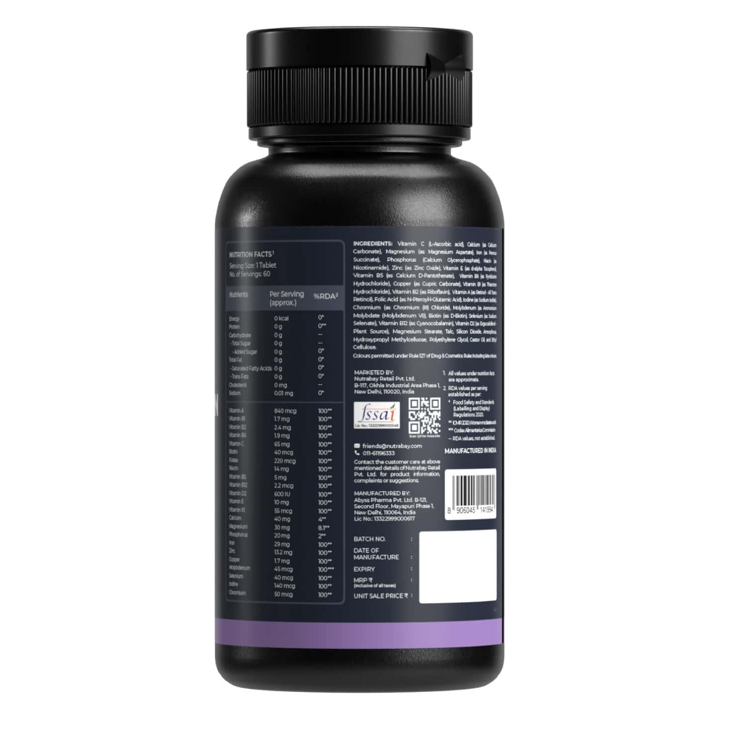 Buy NUTRABAY PRO ACTIVE MULTIVITAMIN FOR WOMEN - 60 TABS Online & Get ...