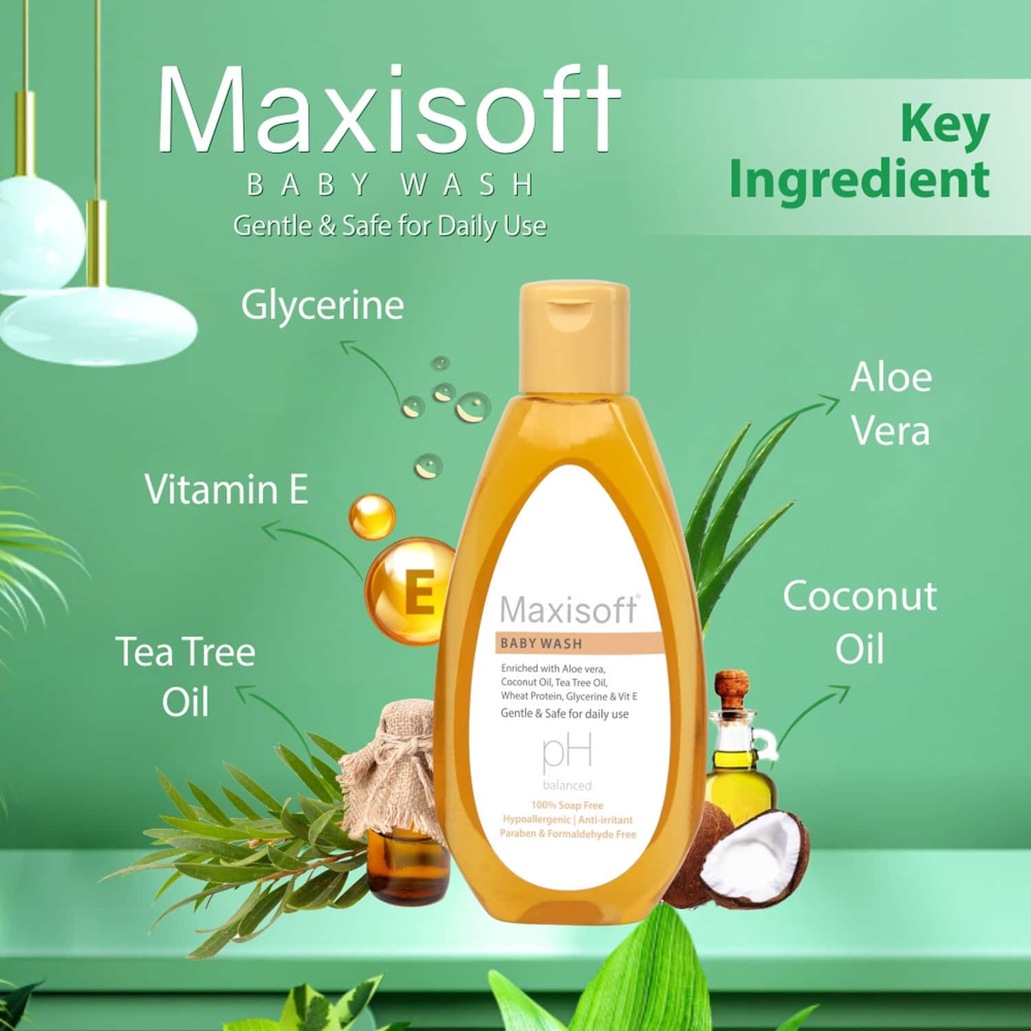 Buy MAXISOFT SKIN NOURISHING BABY WASH (100 ML - PACK OF 3) Online ...