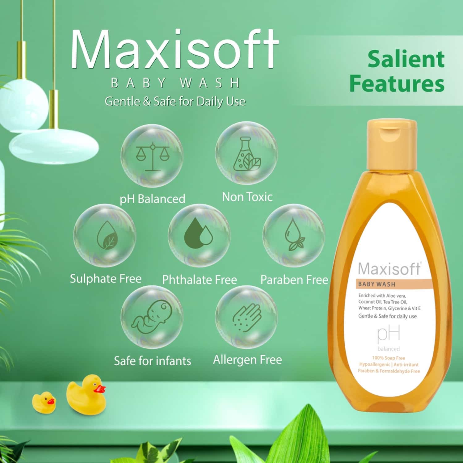 Buy MAXISOFT SKIN NOURISHING BABY WASH (100 ML - PACK OF 3) Online ...
