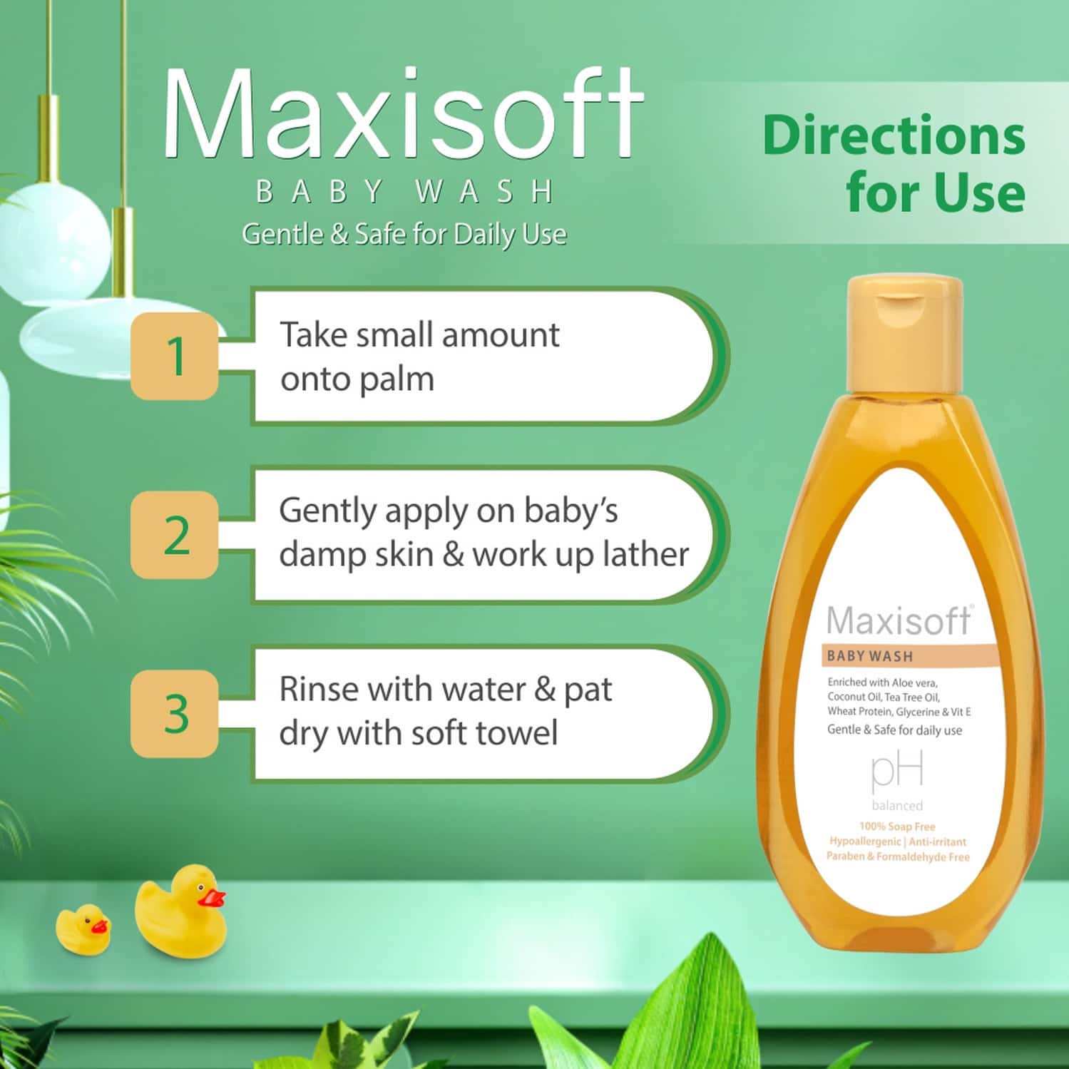 Buy MAXISOFT SKIN NOURISHING BABY WASH (100 ML - PACK OF 3) Online ...