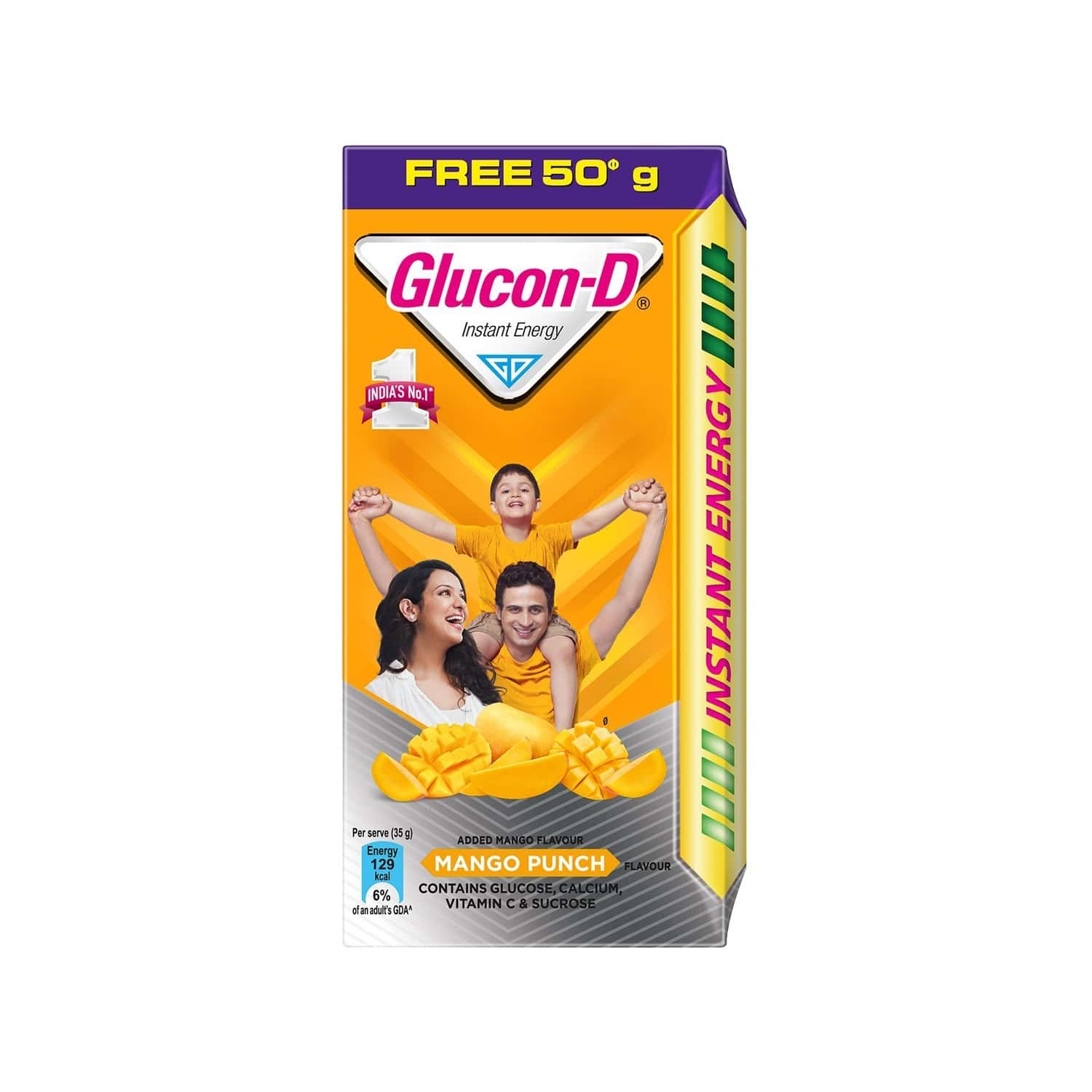 Buy GLUCON D MANGO PUNCH INSTANT ENERGY POWDER BOX OF 125 G Online ...