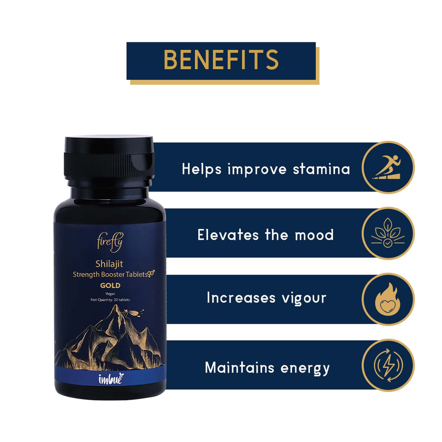 Buy IMBUE FIREFLY SHILAJIT STRENGTH BOOSTER TABLETS| ASHWAGANDHA ...