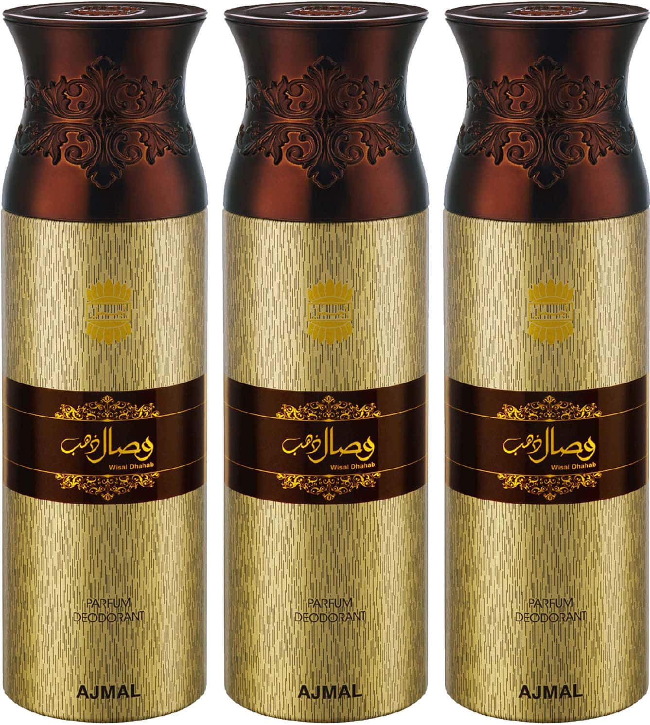 Buy AJMAL 3 WISAL DAHAB DEO 200ML & NEEA EAU DE PARFUM 20ML PACK OF 4 (TOTAL 620ML) FOR MEN ...