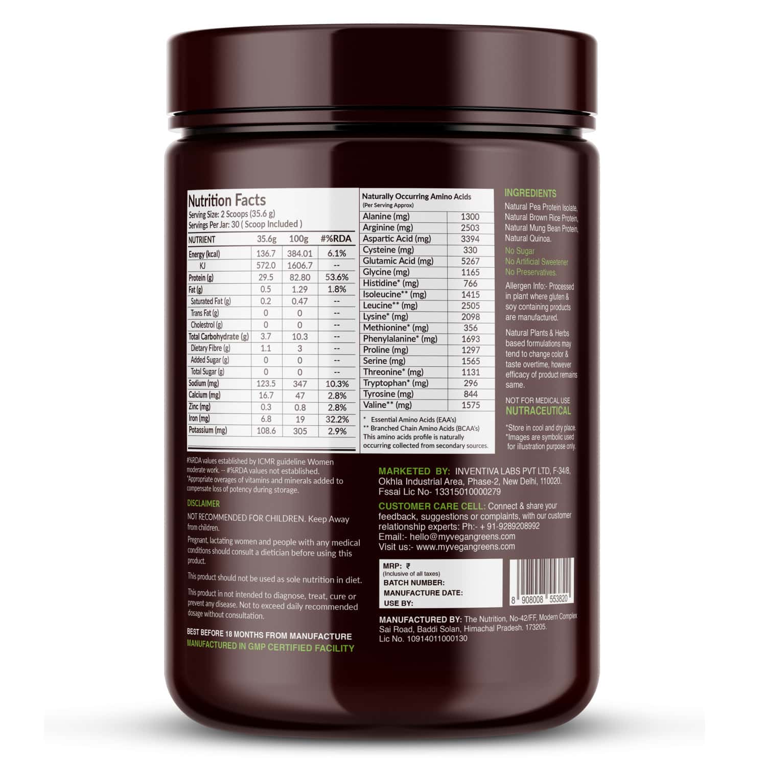 Buy VEGAN GREENS EVERYDAY ALL NATURAL PLANT PROTEIN. CLEAN EVERYDAY ...