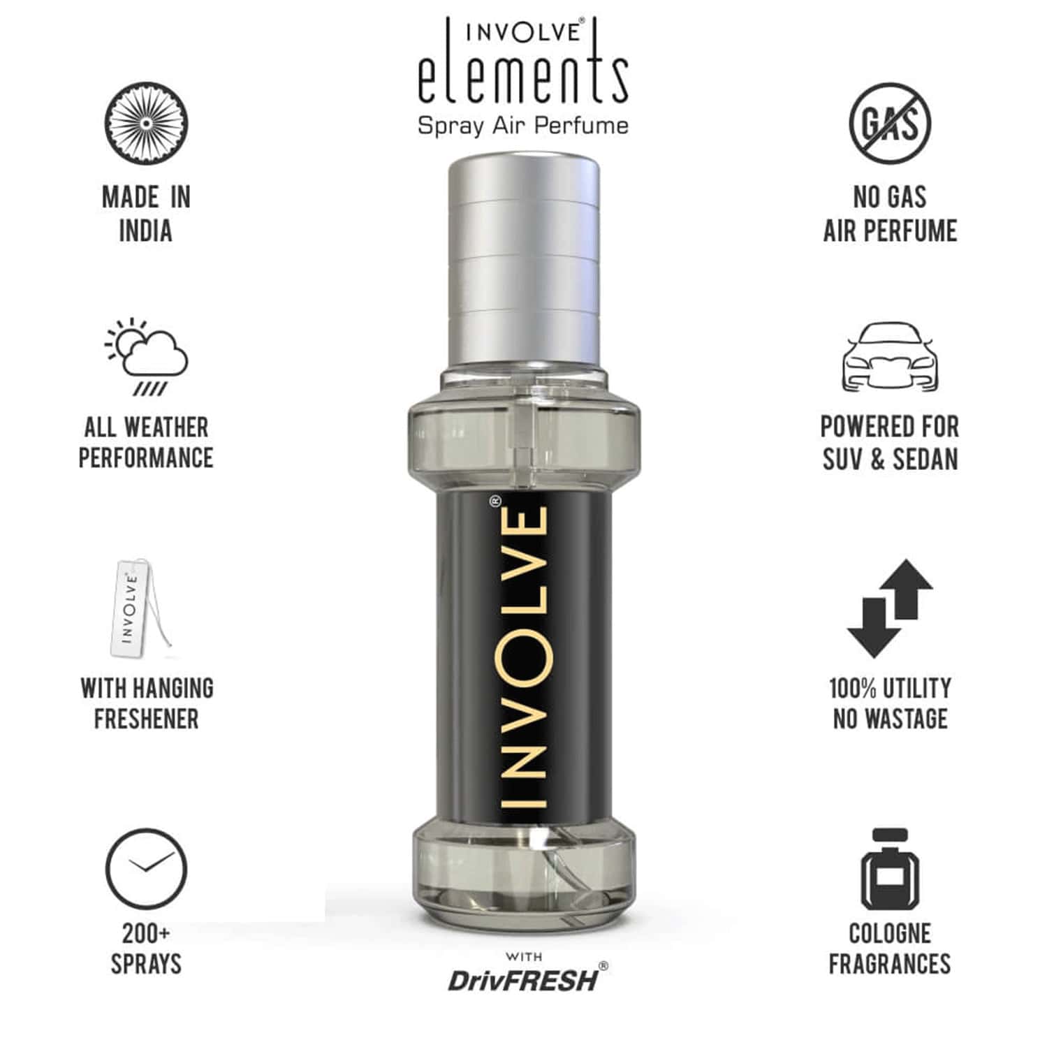 Buy INVOLVE ELEMENTS SPIRIT SPRAY AIR PERFUME - SOOTHING SPRAY CAR AIR ...